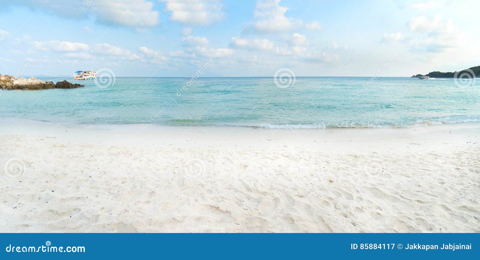 Tropical beach in morning stock image. Image of idyllic - 85884117