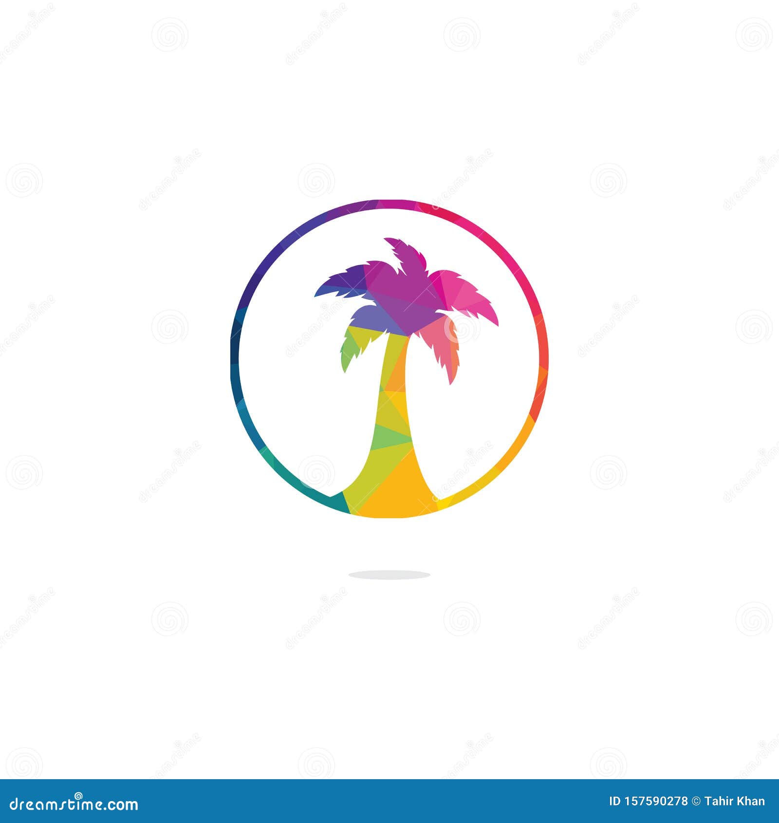 Creative Simple Palm Tree Vector Logo Design Stock Illustration ...