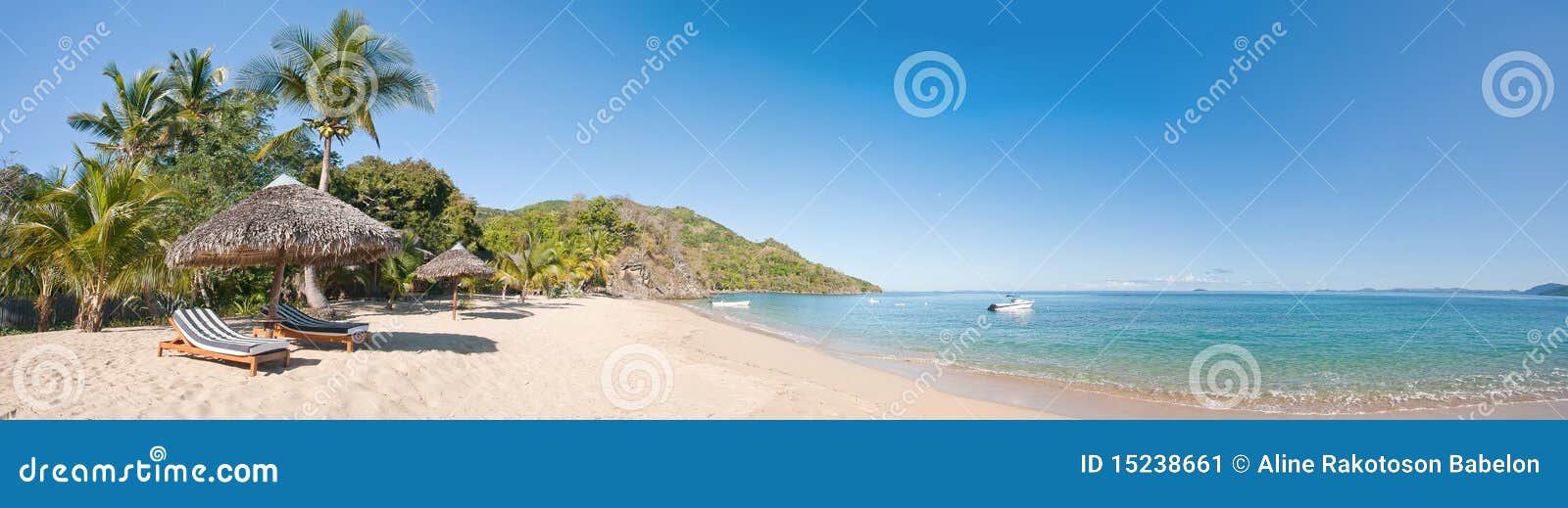 Tropical beach panorama stock image. Image of paradise - 15238661