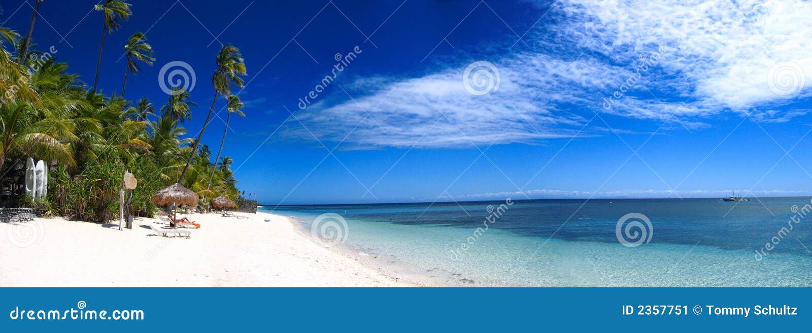Tropical beach panorama stock image. Image of blue, adventure - 2357751