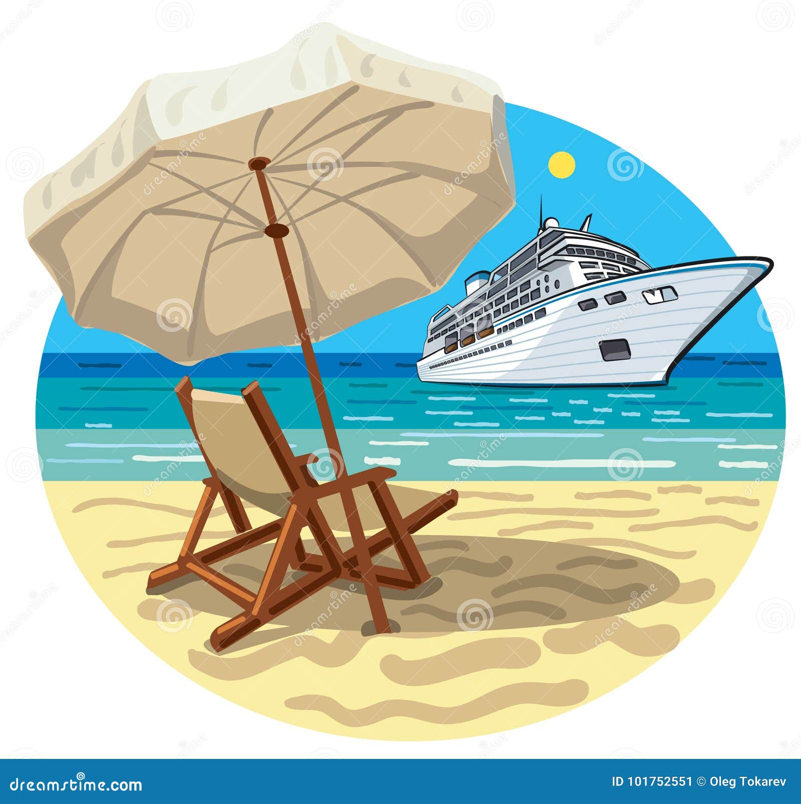 Tropical Beach Resort Cartoon Vector | CartoonDealer.com #101752551