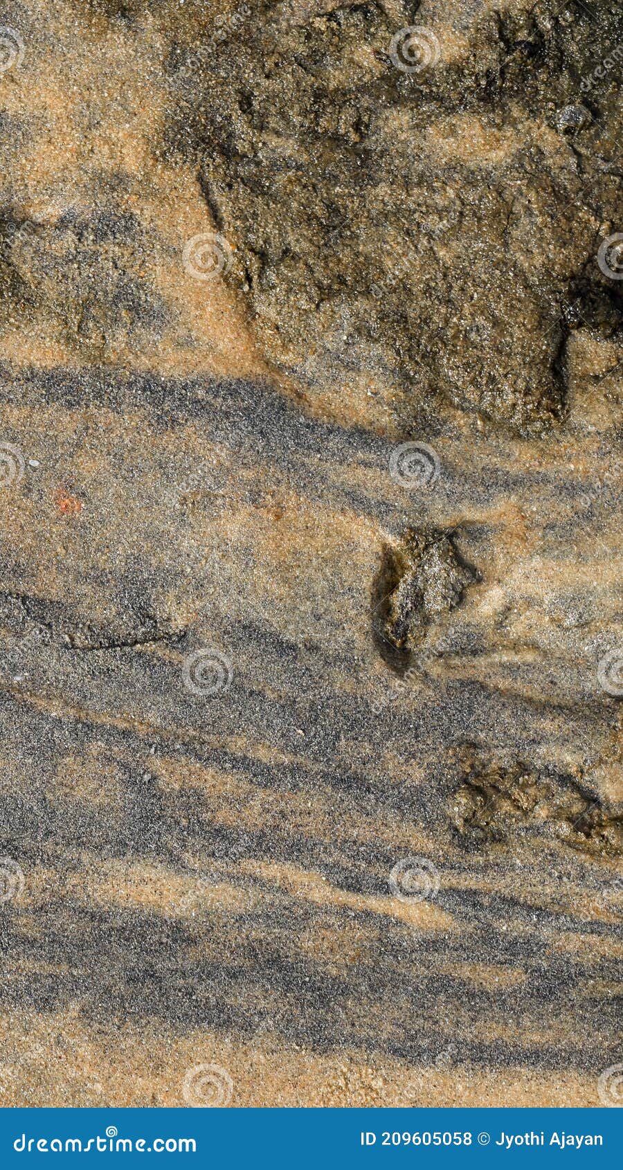 Tropical Beach Sand Black and Silt Stock Photo - Image of silt, beach ...