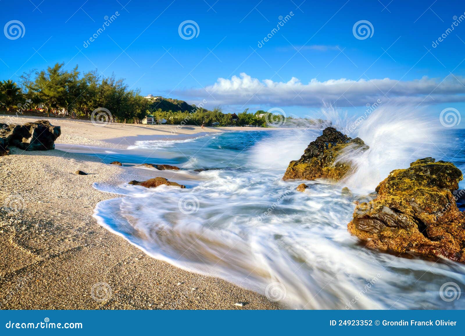 Tropical beach scene stock photo. Image of sandy, holiday - 24923352