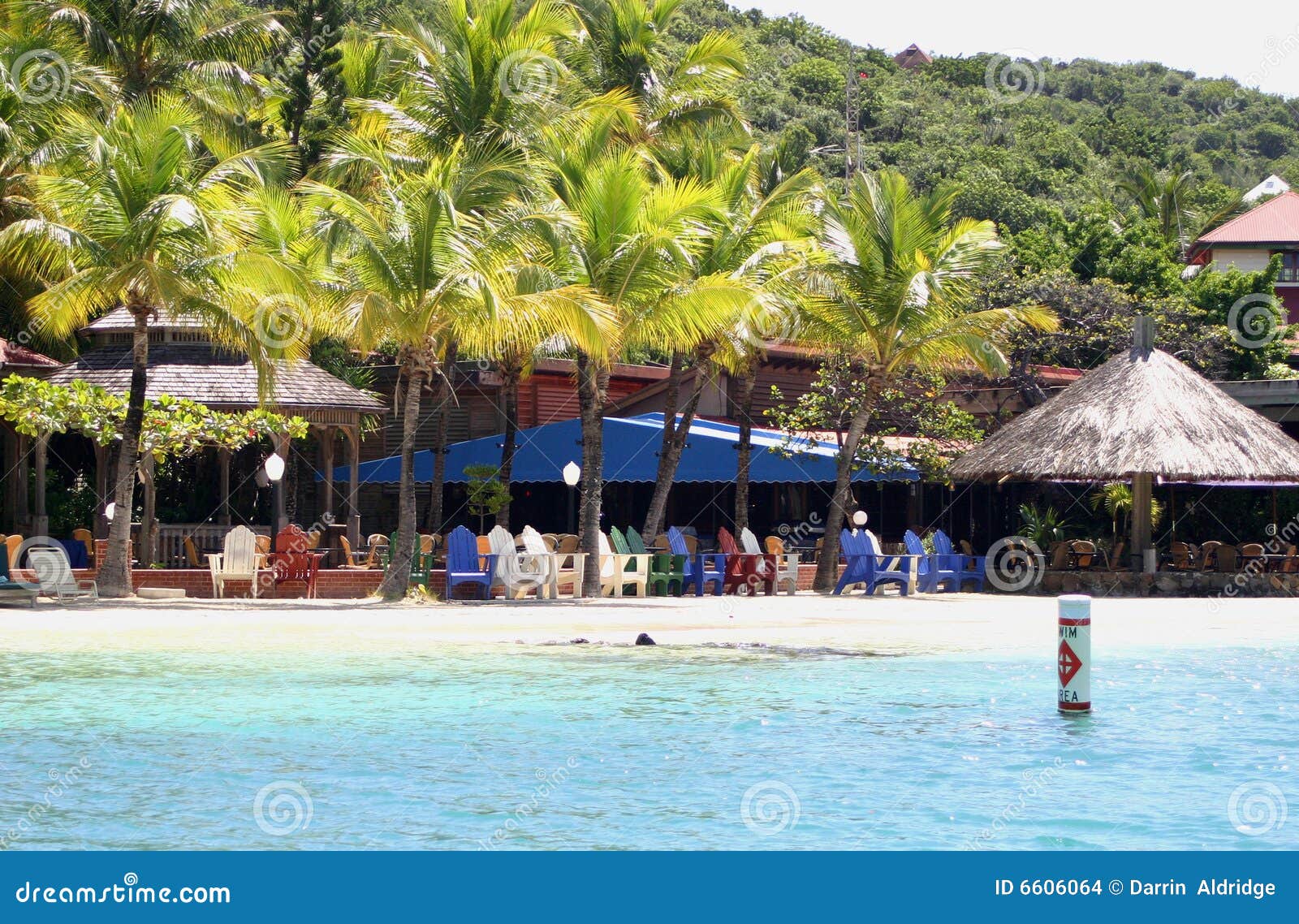 Tropical beach scene stock photo. Image of outdoors, beach - 6606064