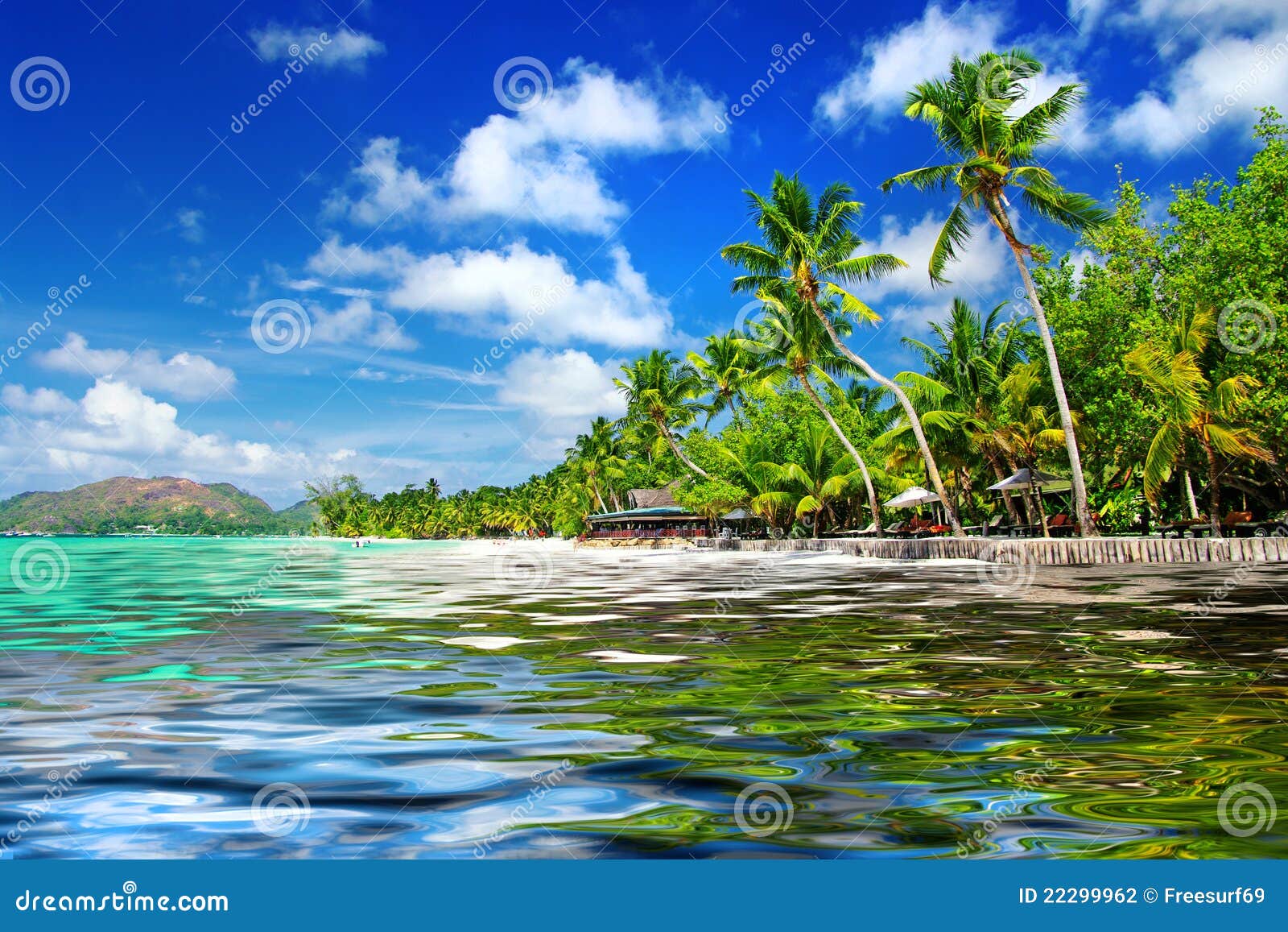 Tropical beach scenery stock photo. Image of idyllic - 22299962
