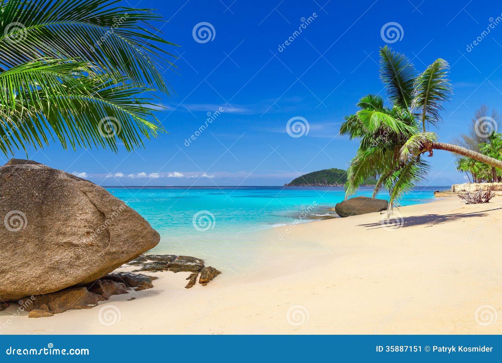 Tropical beach scenery stock image. Image of blue, ocean - 35887151