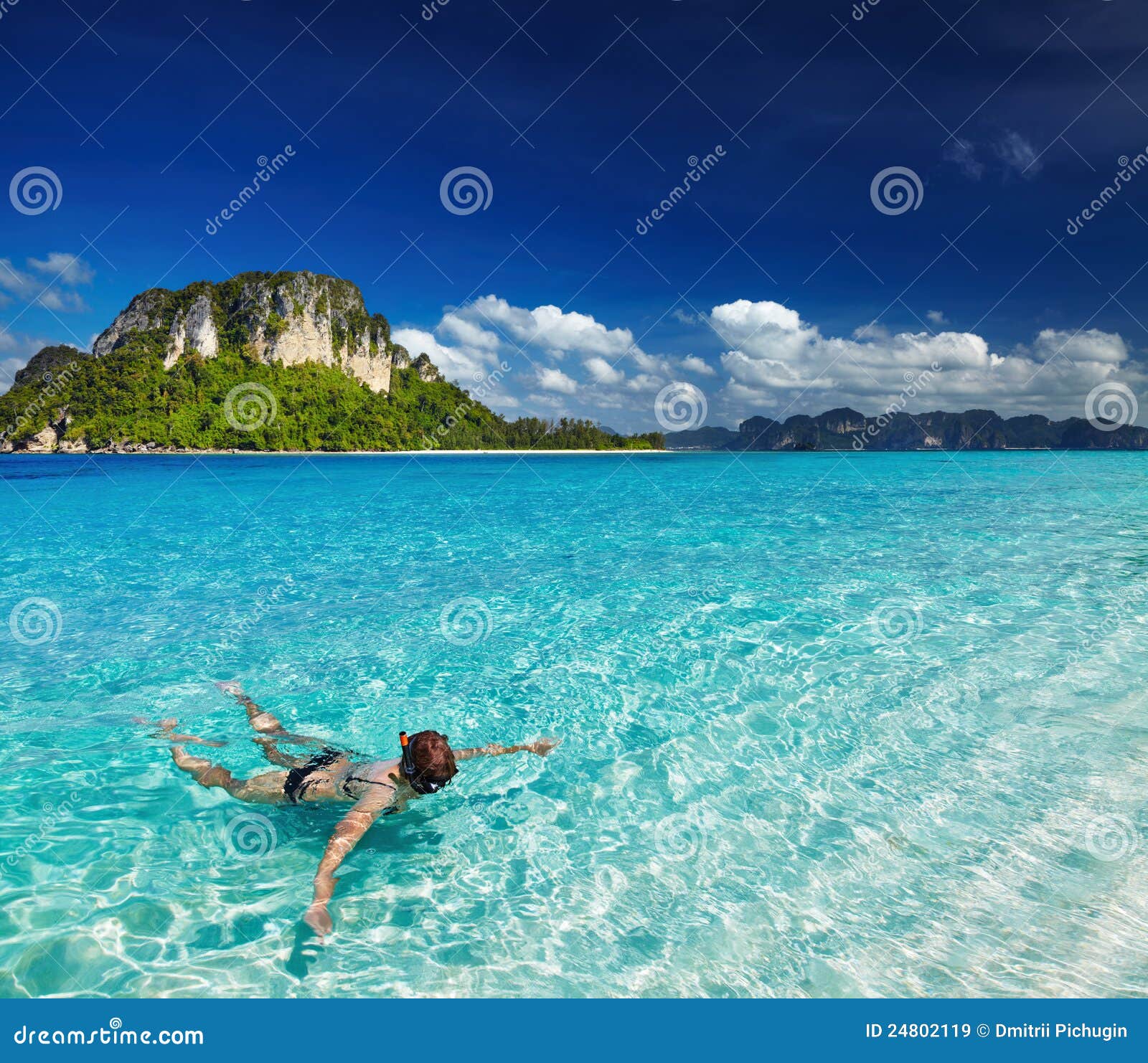 Tropical beach, snorkeling stock image. Image of recreation - 24802119