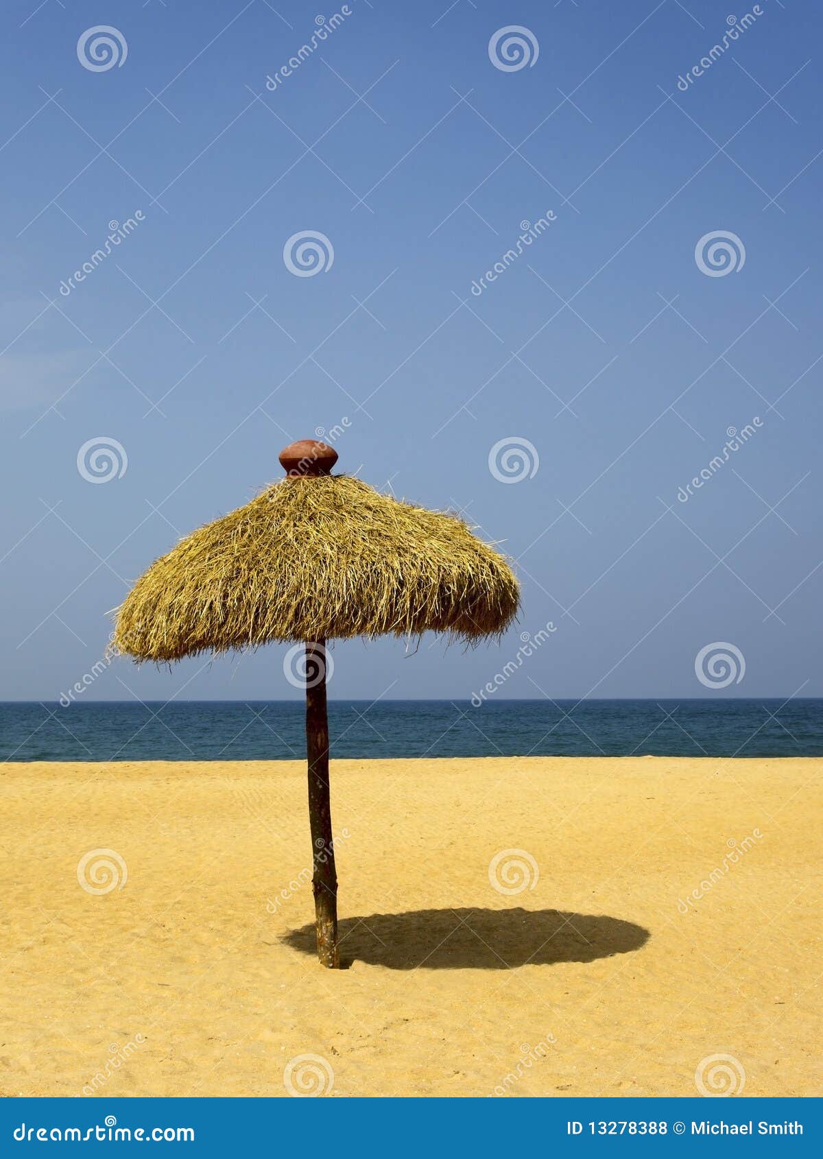 Tropical beach umbrella stock photo. Image of sunny, holidays - 13278388