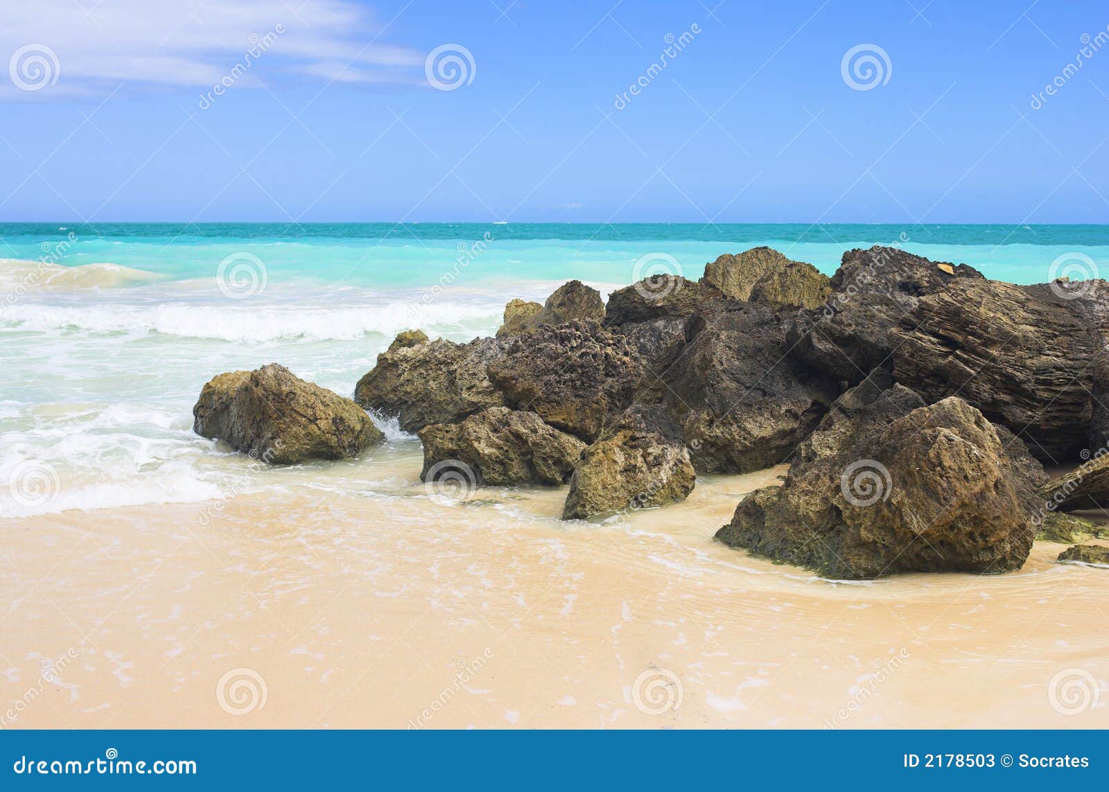 Tropical Beach - Vulcano Rocks Stock Image - Image of holidays, hawaii ...