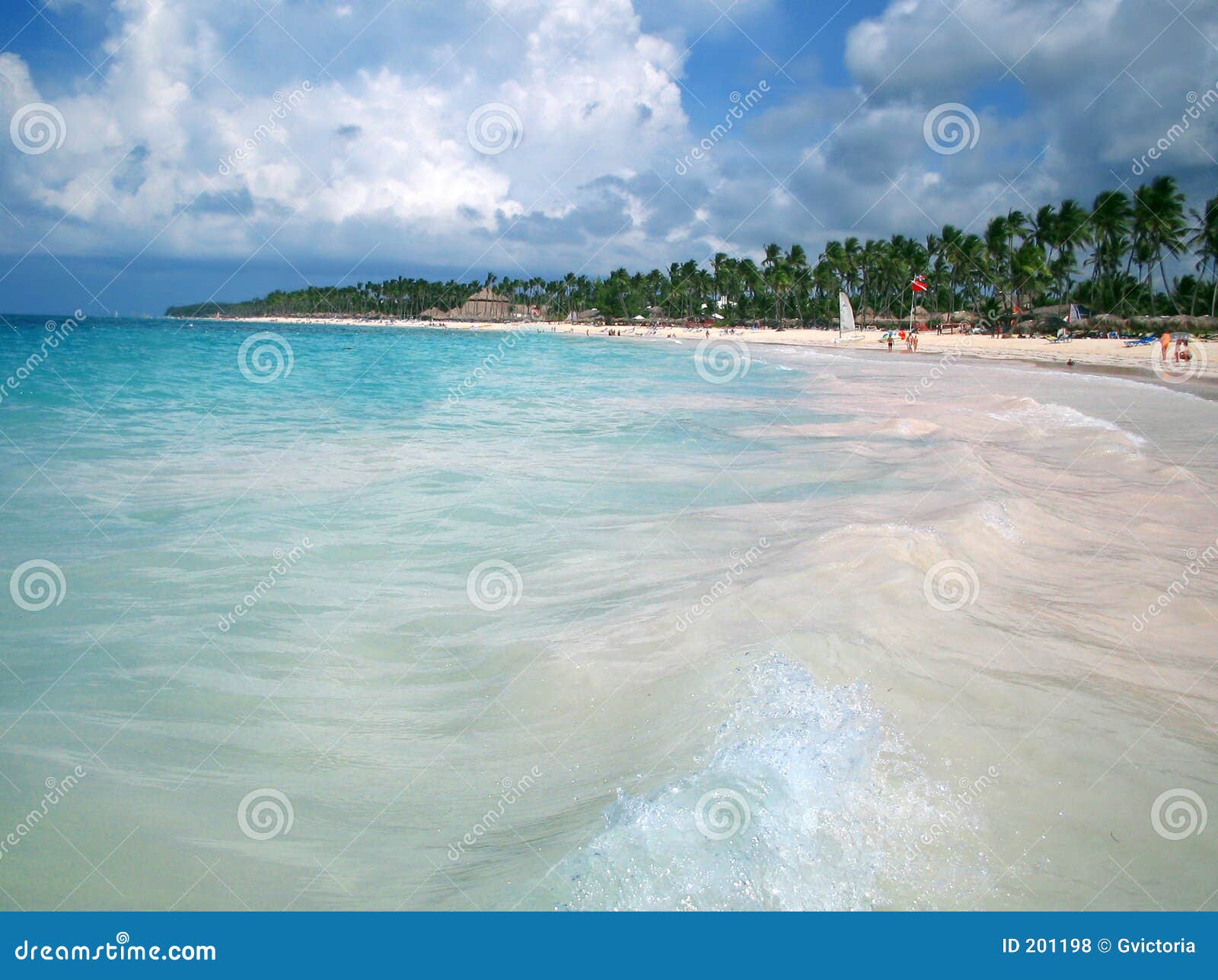 Tropical beach water stock photo. Image of clouds, peaceful - 201198