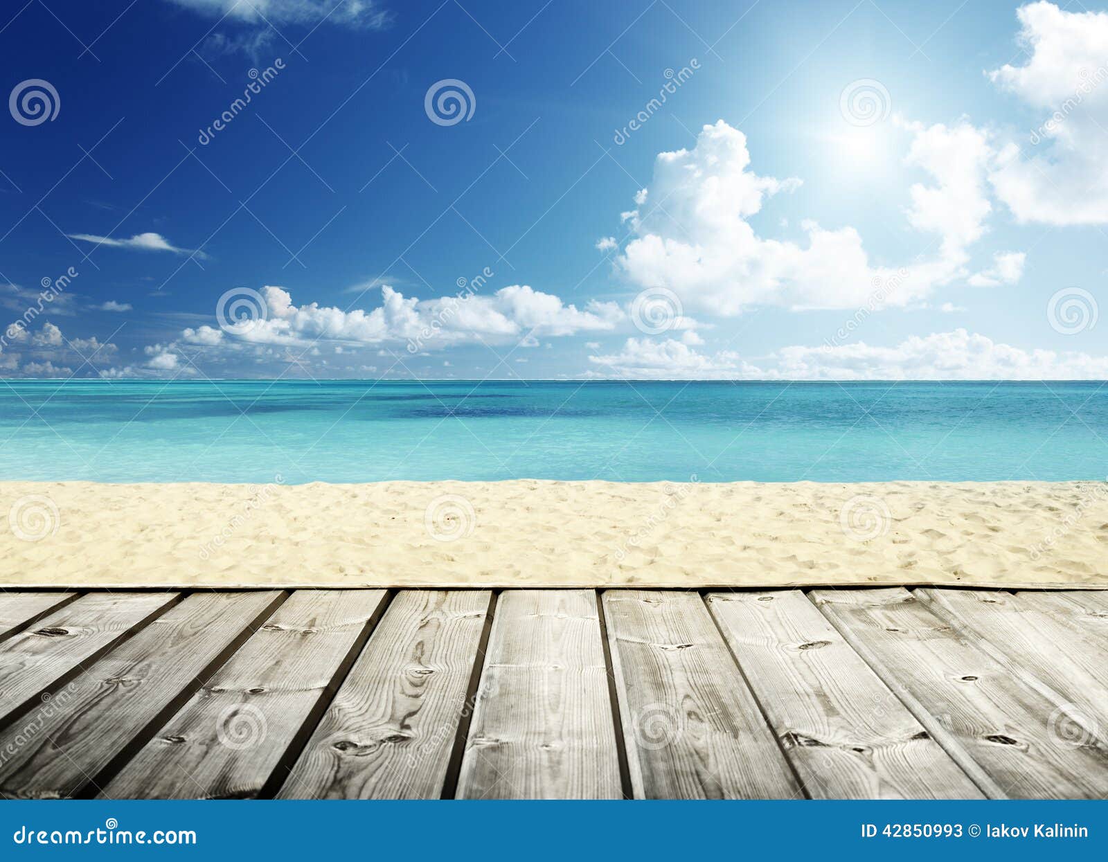 Tropical beach and wooden stock image. Image of outdoor - 42850993