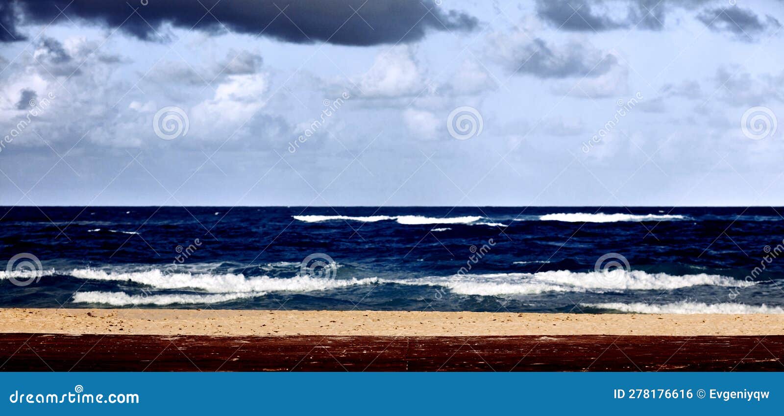 Tropical Beach and Wooden Platform. Platform on the Beach, Sand and ...