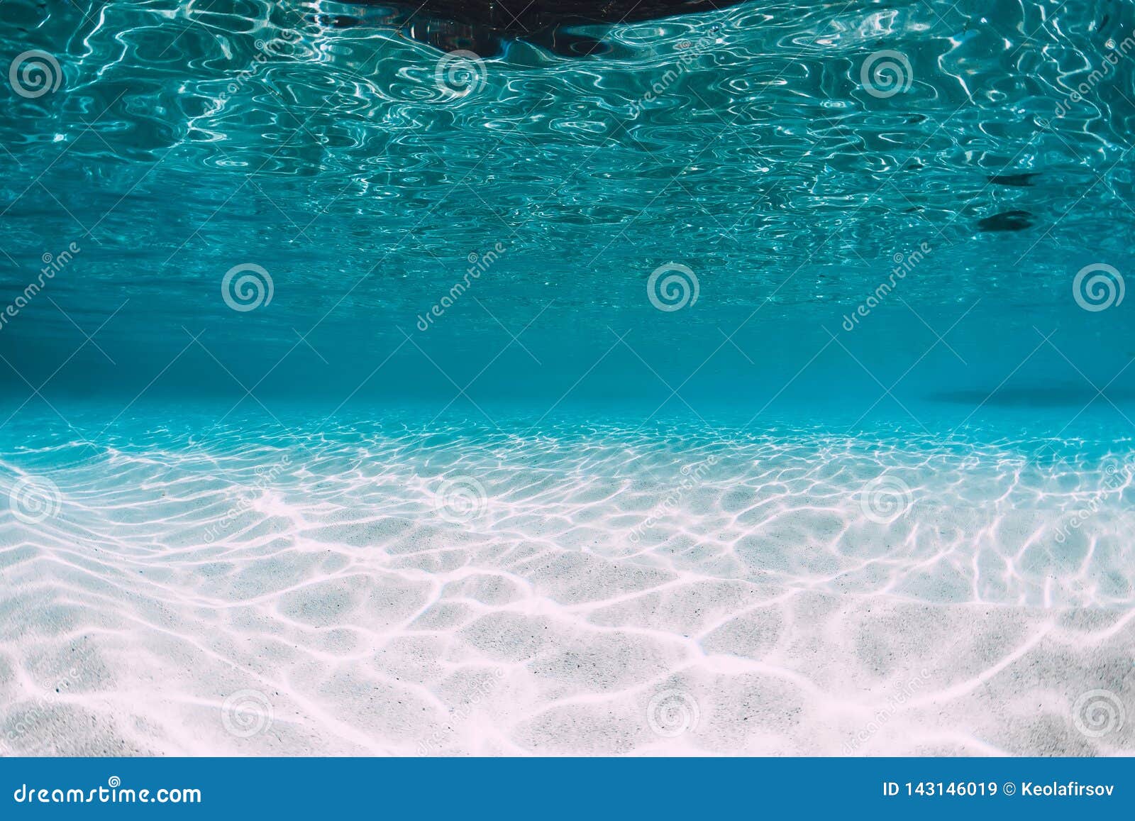 Tropical Blue Ocean with White Sand Underwater Stock Image - Image of ...