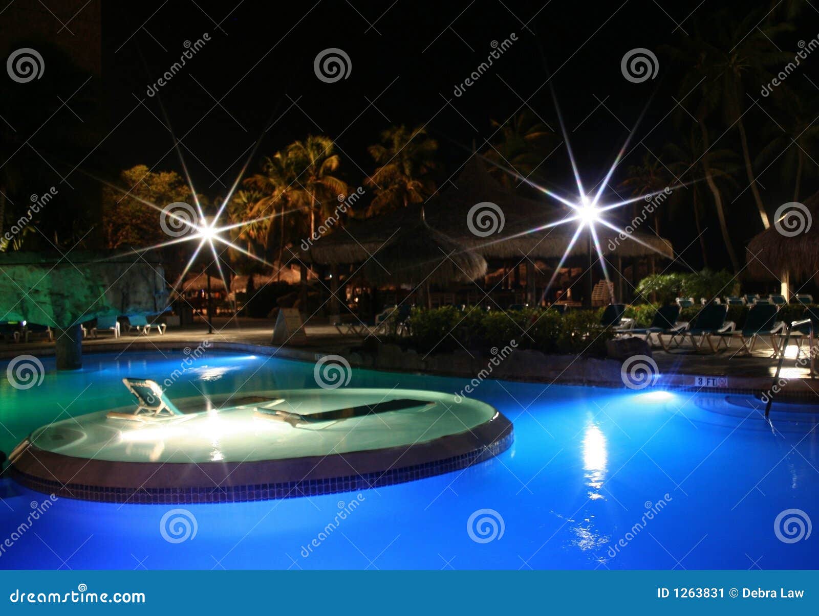 Tropical Blue Pool with Stars Stock Image - Image of tropical, tropics ...
