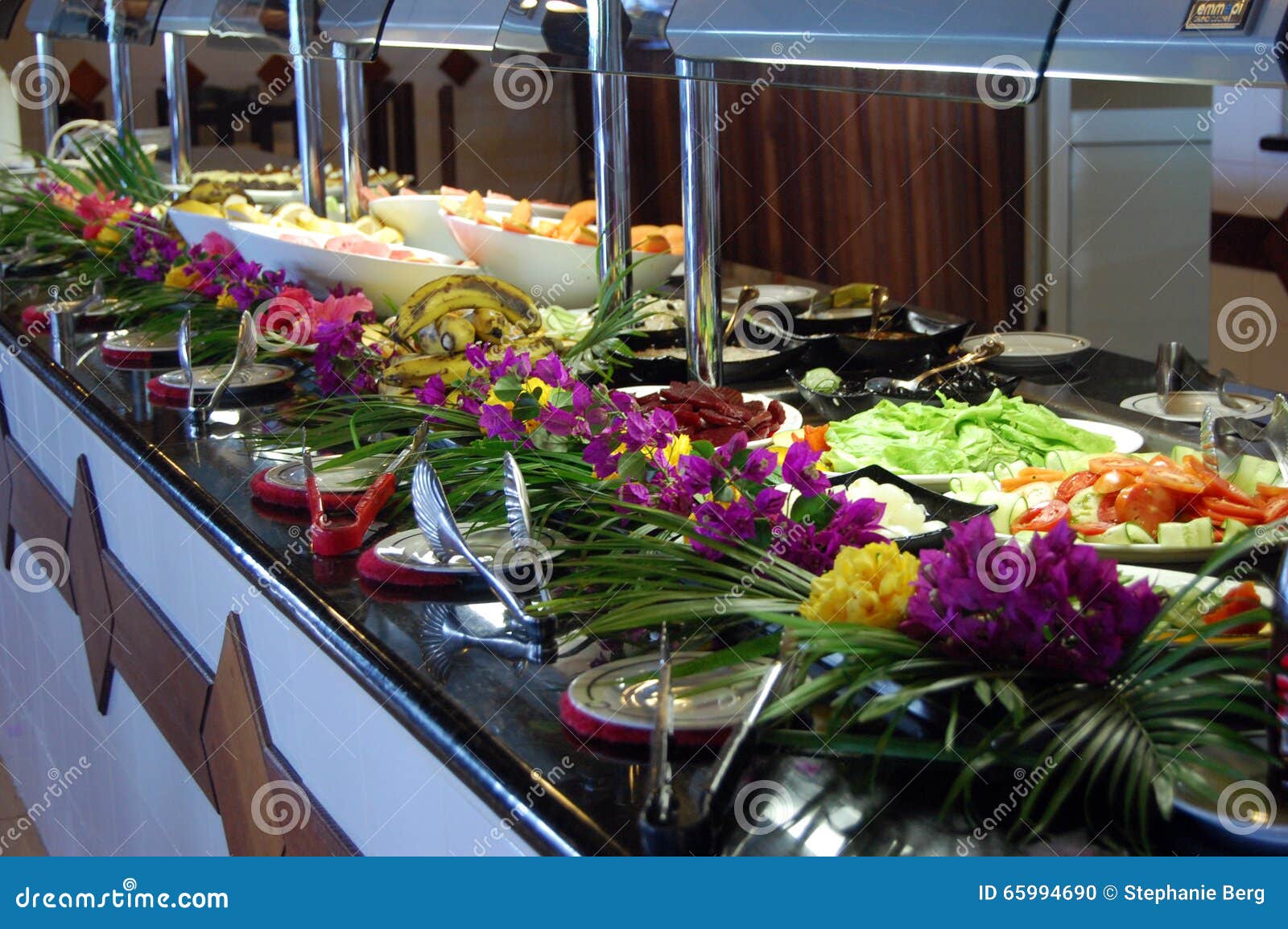 Tropical Buffet stock photo. Image of lunch, fruit, flower - 65994690