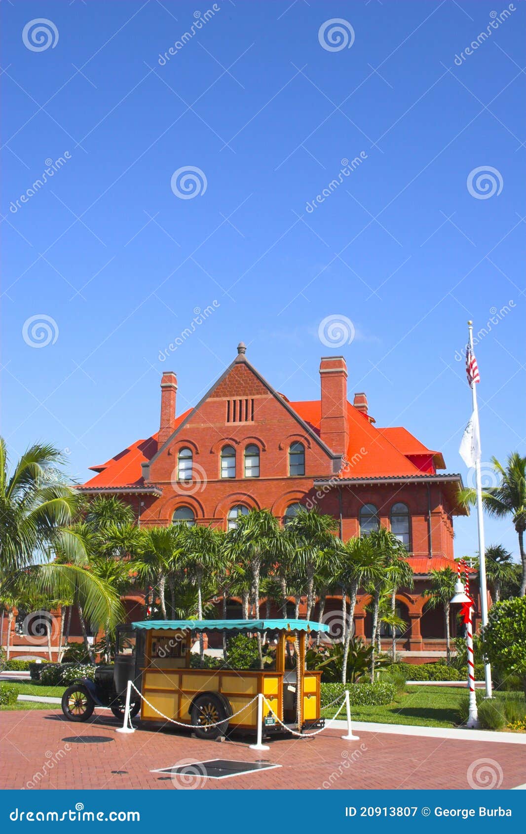 Tropical building stock image. Image of urban, pole, florida - 20913807
