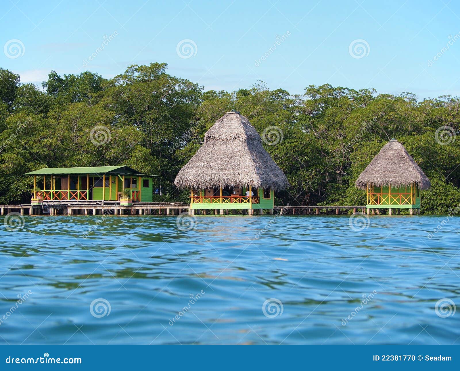 Tropical cabins stock photo. Image of pillar, exotic - 22381770
