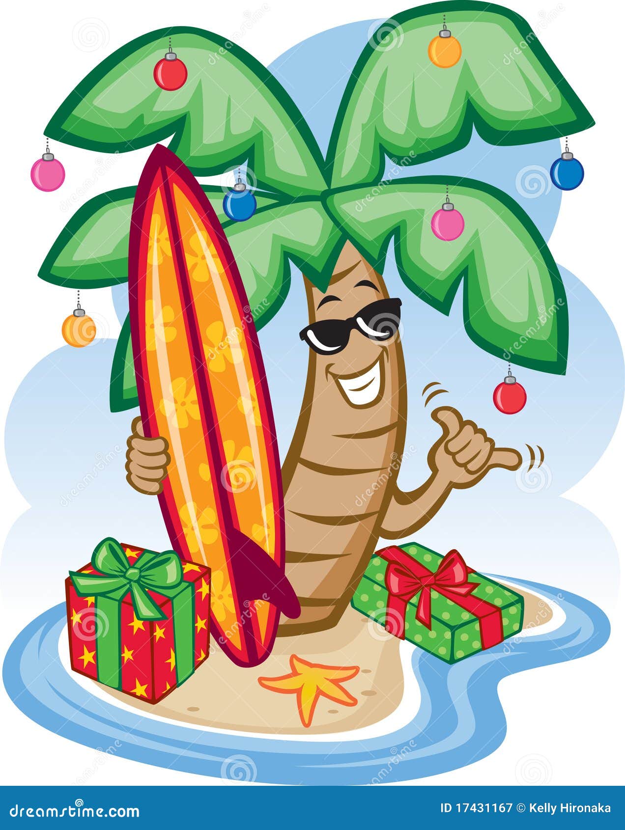 Tropical Christmas stock vector. Illustration of tropical - 17431167