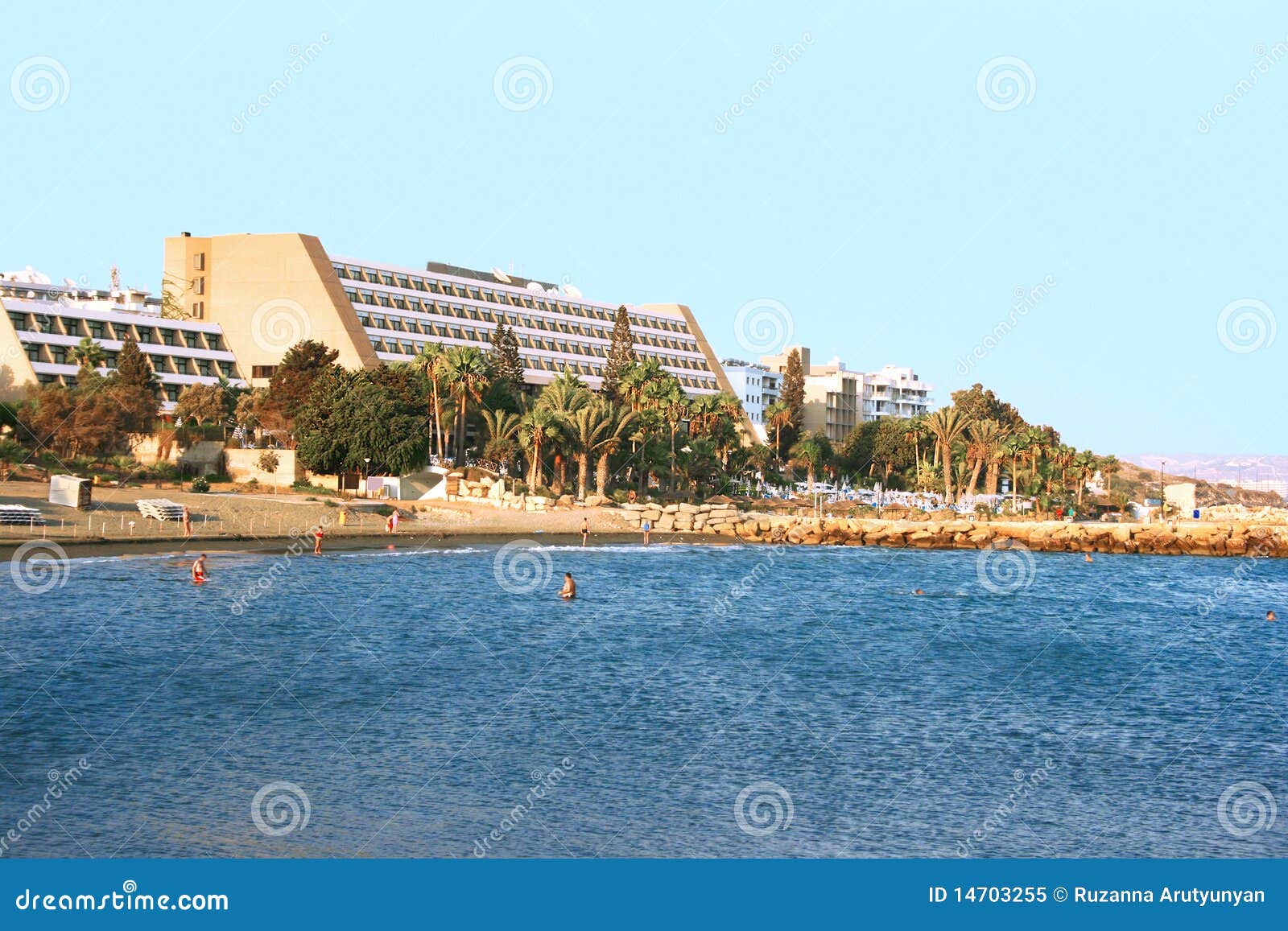 Tropical city beach stock image. Image of landscape, rock - 14703255
