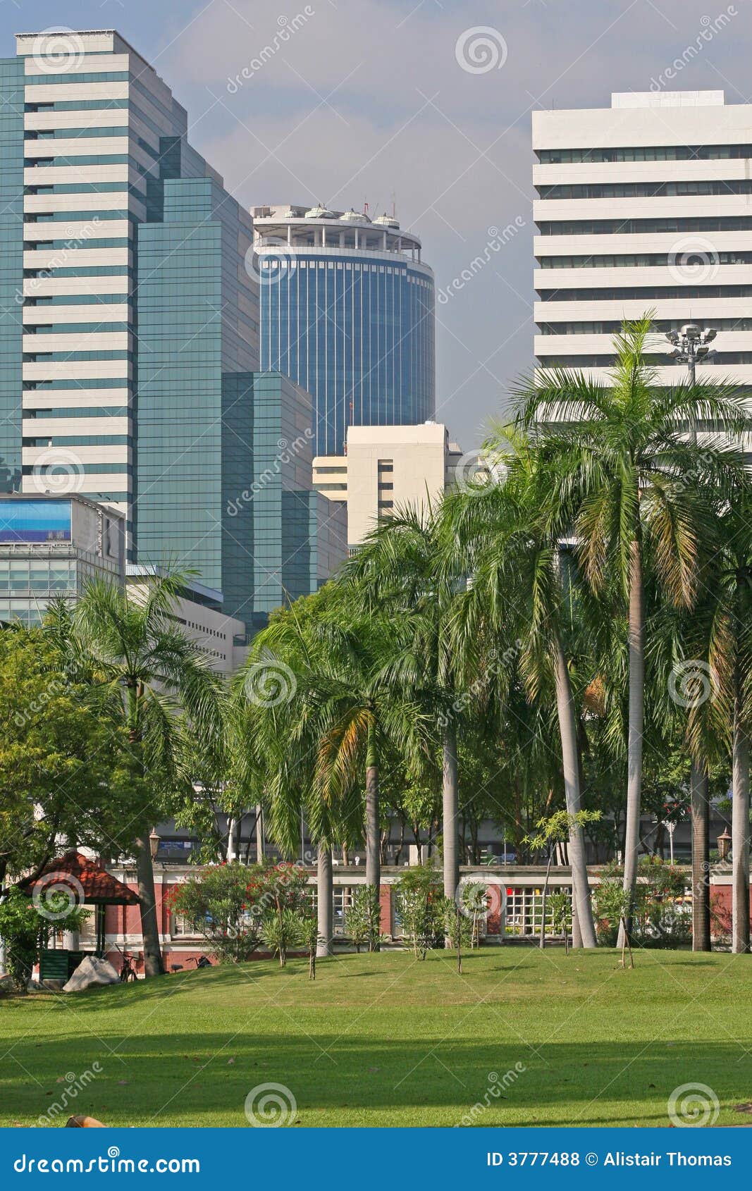 Tropical City Park stock photo. Image of view, architecture - 3777488