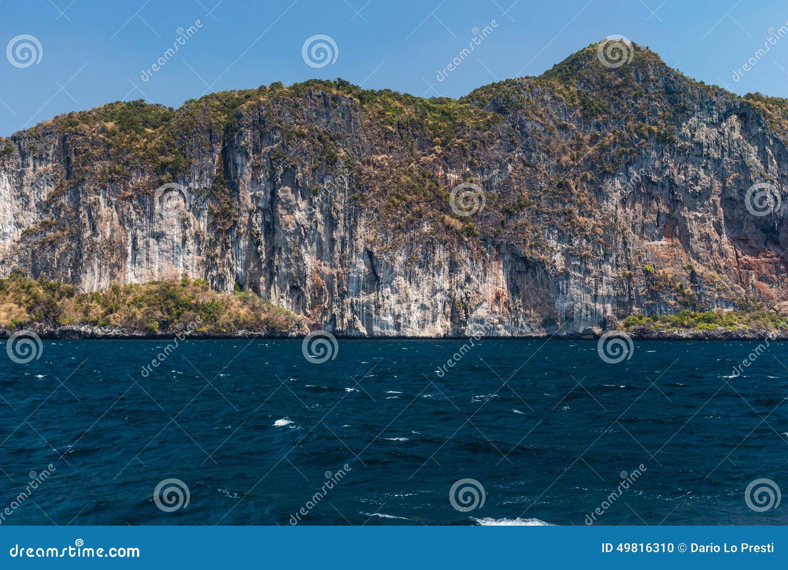Tropical cliff stock photo. Image of resort, exotic, serenity - 49816310