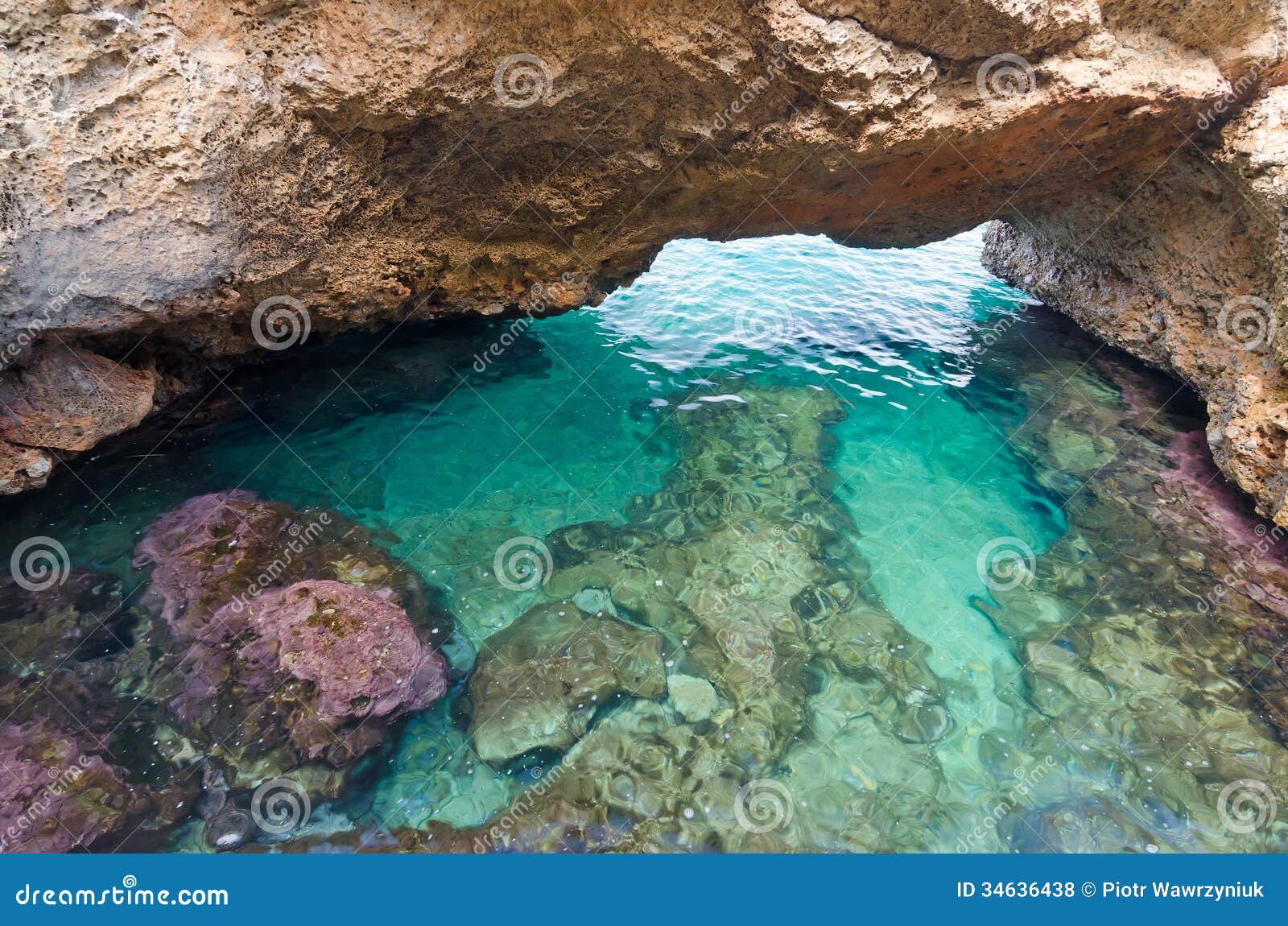 Tropical Coast Cave on Majorca Stock Photo - Image of spanish, mallorca ...