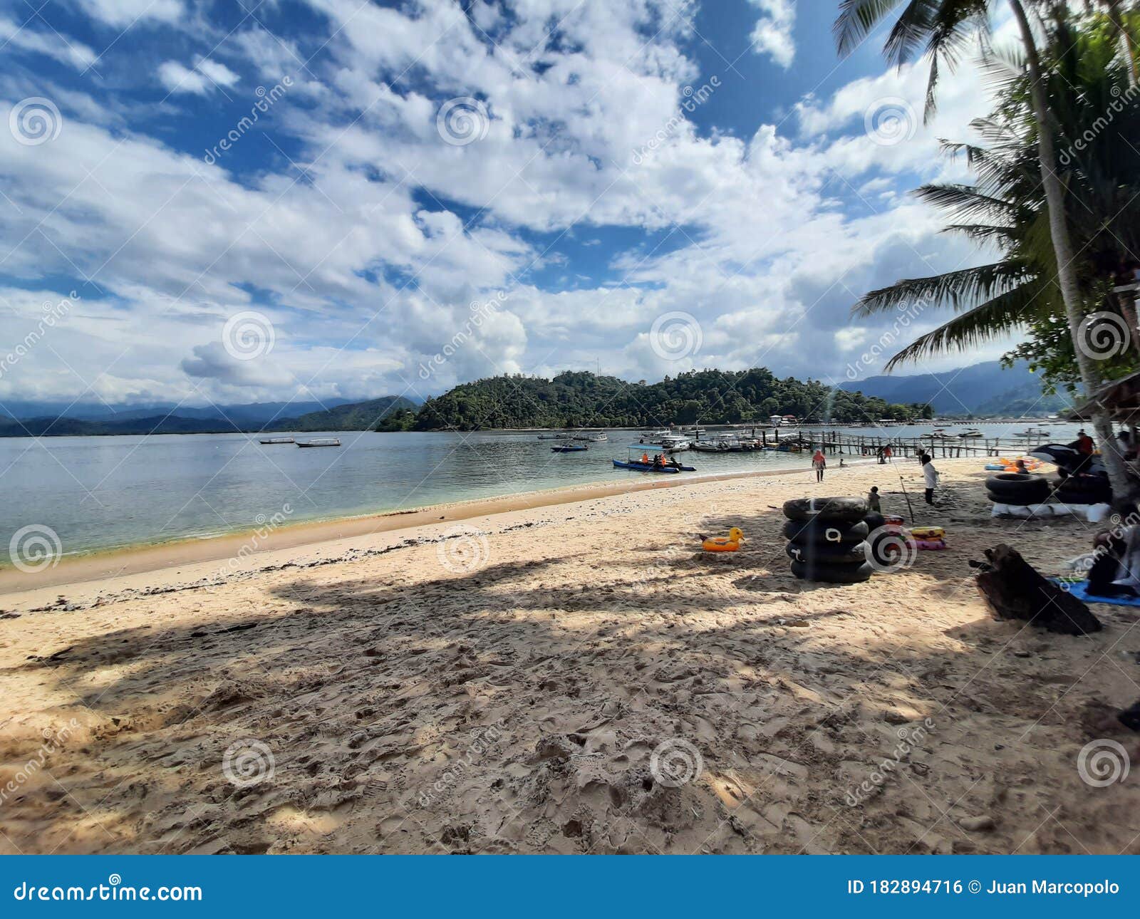 Tropical Coast in Indonesia Island Stock Photo - Image of vehicle ...