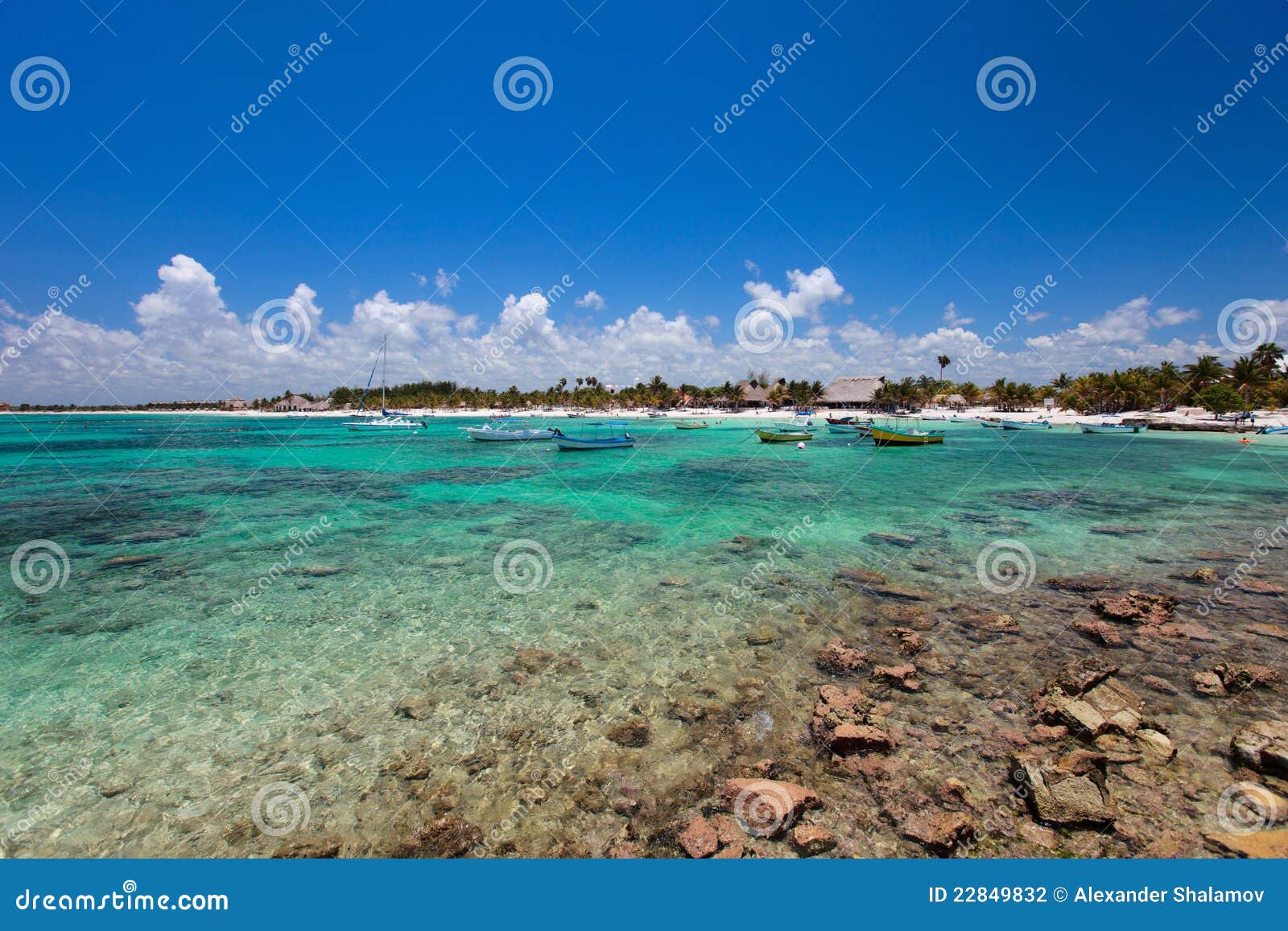 Tropical coast in Mexico stock photo. Image of mexico - 22849832