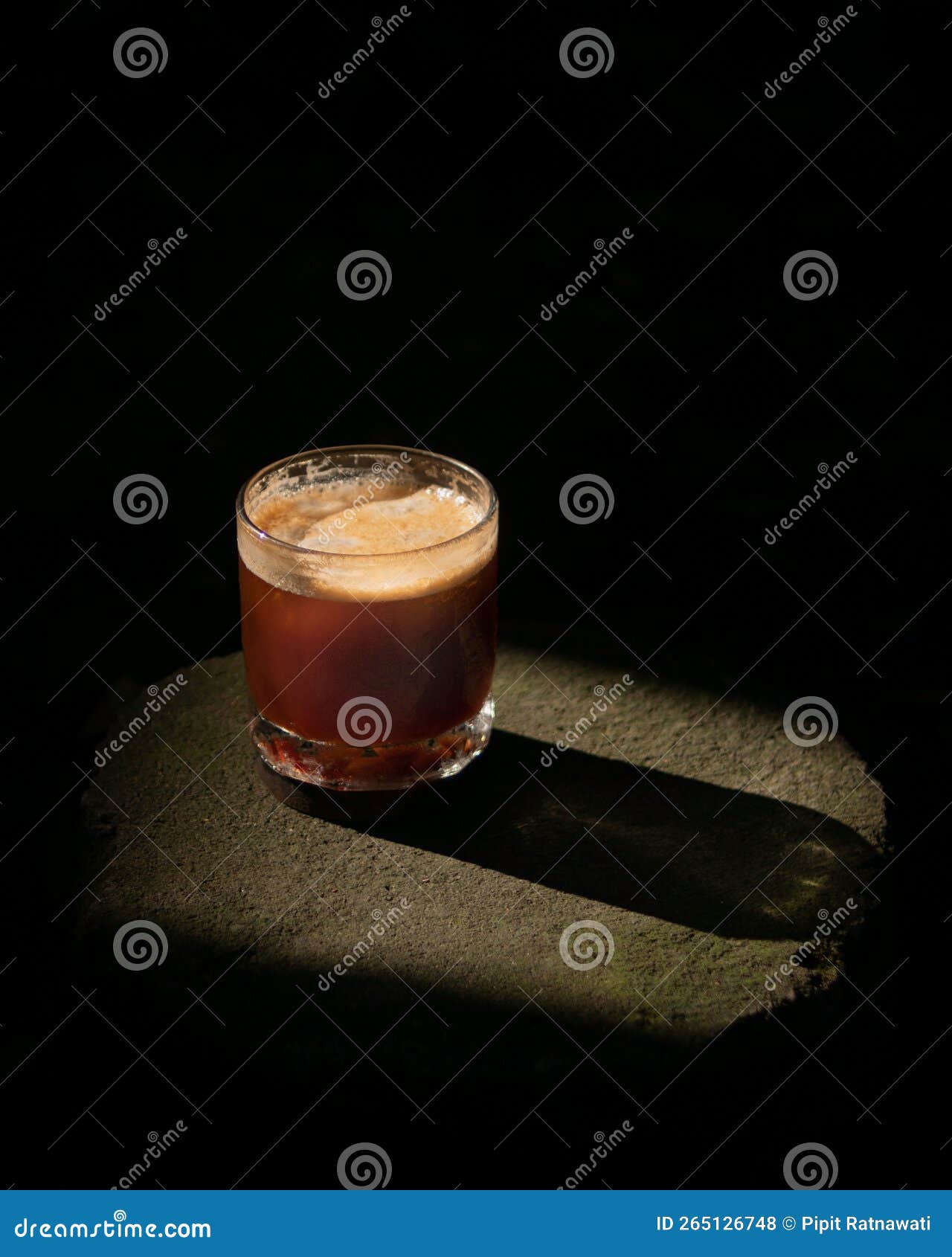 Tropical Coffee at the Low Key Lighting Stock Photo - Image of cocktail ...