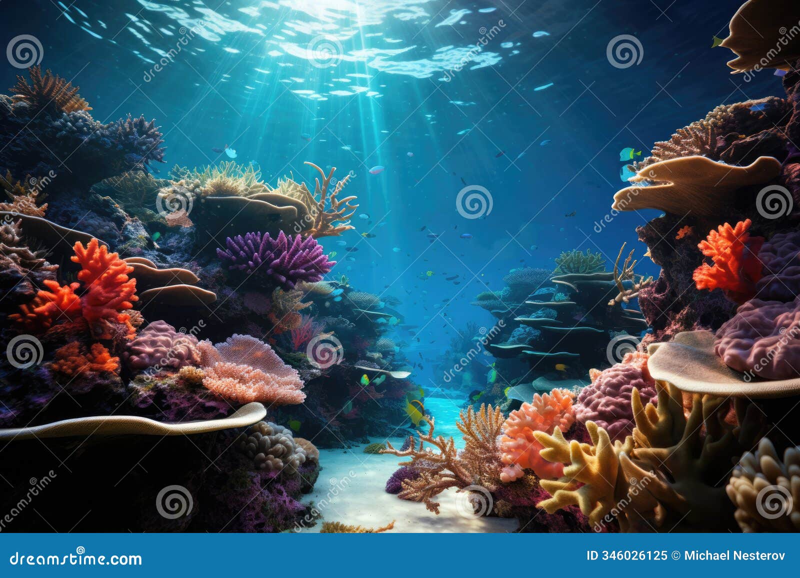 Tropical Colorful Fish in the Ocean, Underwater Background Stock Image ...