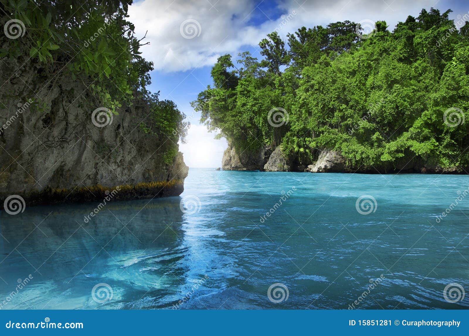 Tropical cove stock image. Image of untouched, eden, scenic - 15851281