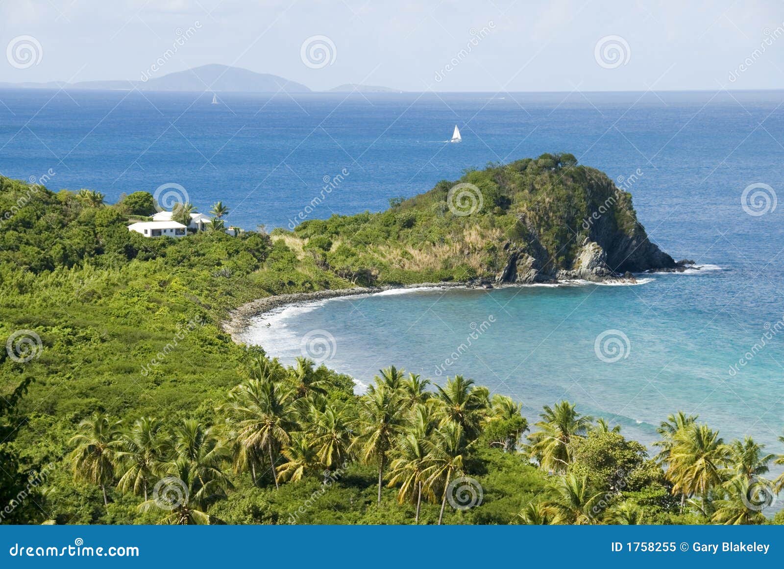 Tropical Cove stock image. Image of scenic, idyllic, green - 1758255