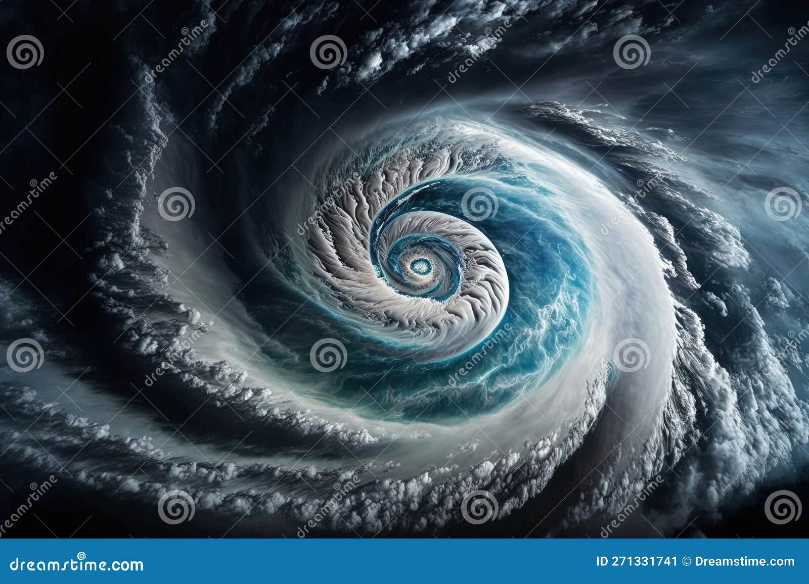 Tropical Cyclone Formation in Troposphere. Generative AI Stock ...