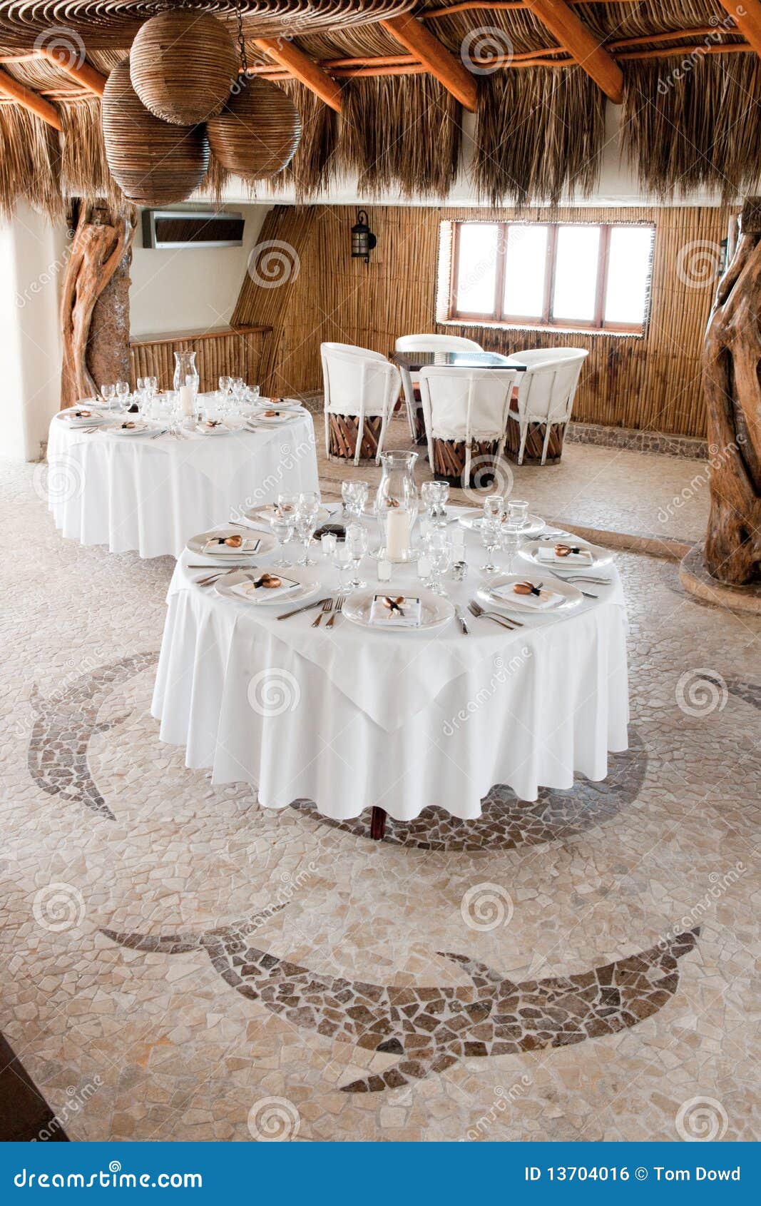 Tropical dinner tables stock photo. Image of banquet - 13704016