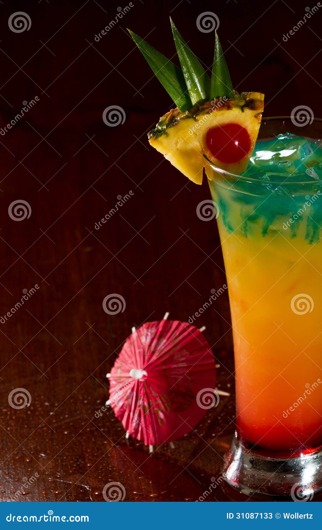 Tropical drink stock image. Image of color, garnish, orange - 31087133