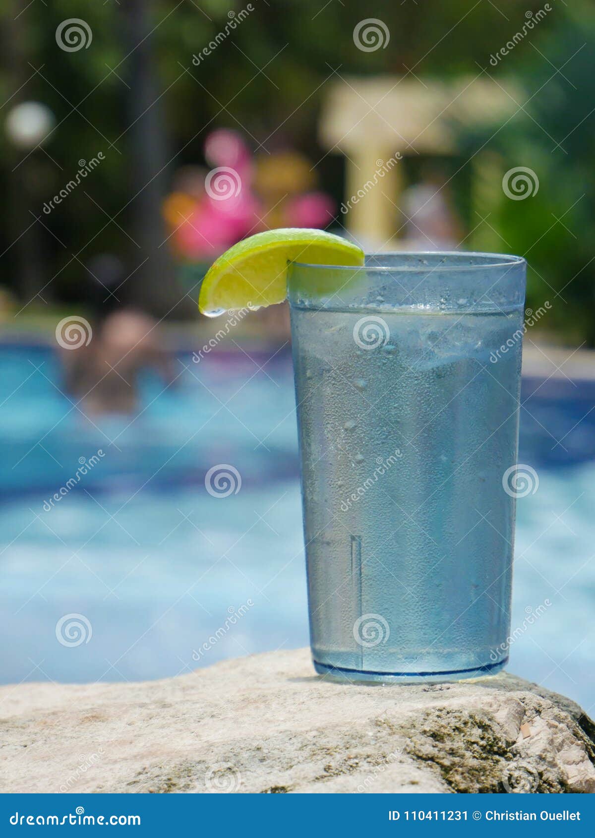 Tropical Drinks at the Swimming Pool, Mexico Stock Image - Image of ...