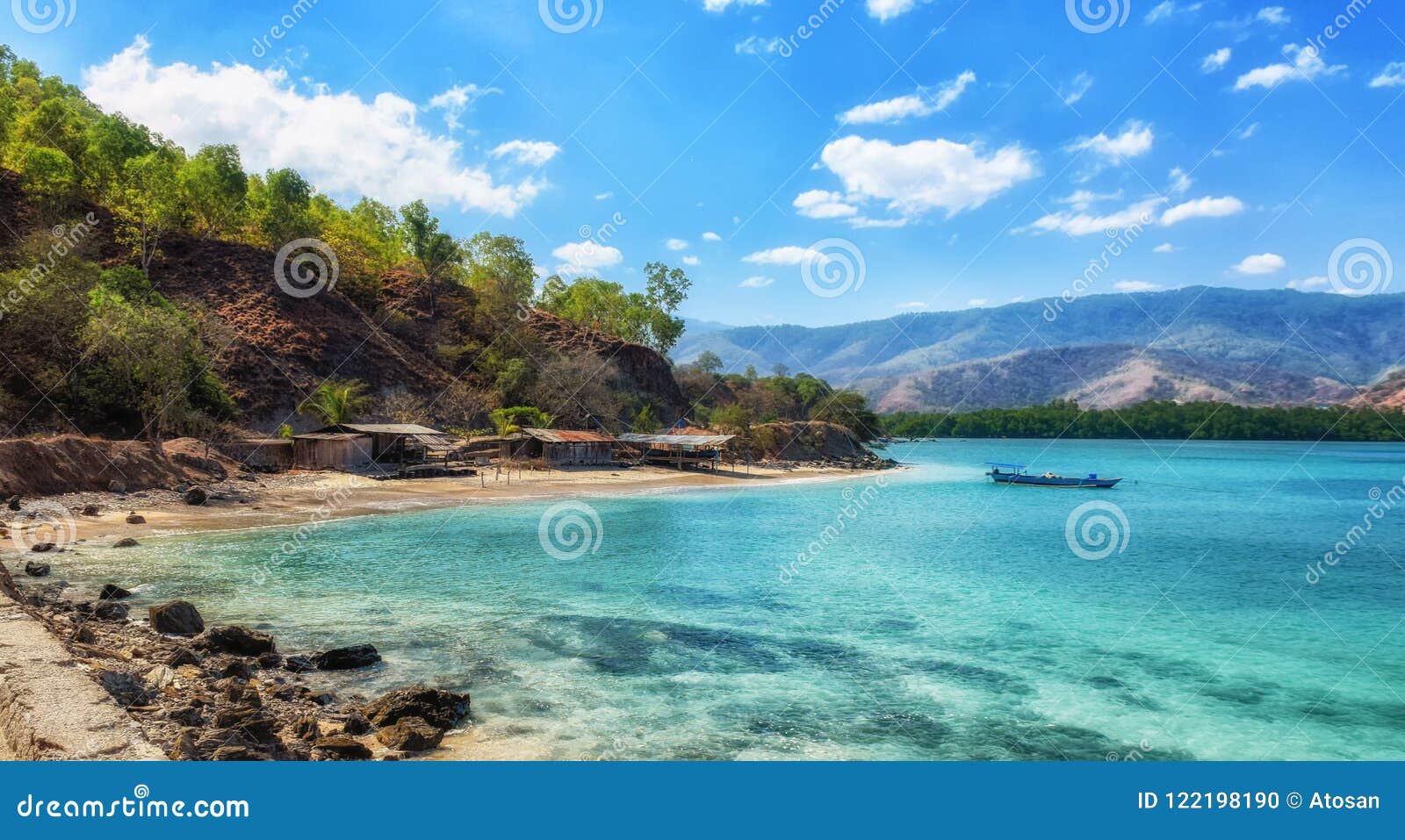 Tropical Exotic Coastline Beach of Dili in East Timor Stock Photo ...
