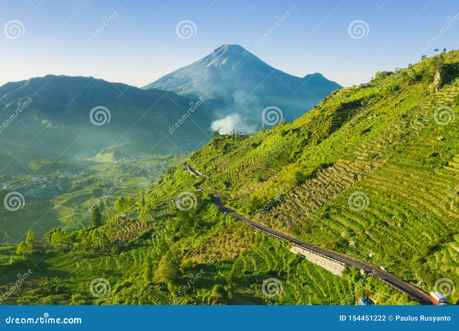 Tropical Farmland at Dieng Plateau Stock Photo - Image of plantation ...