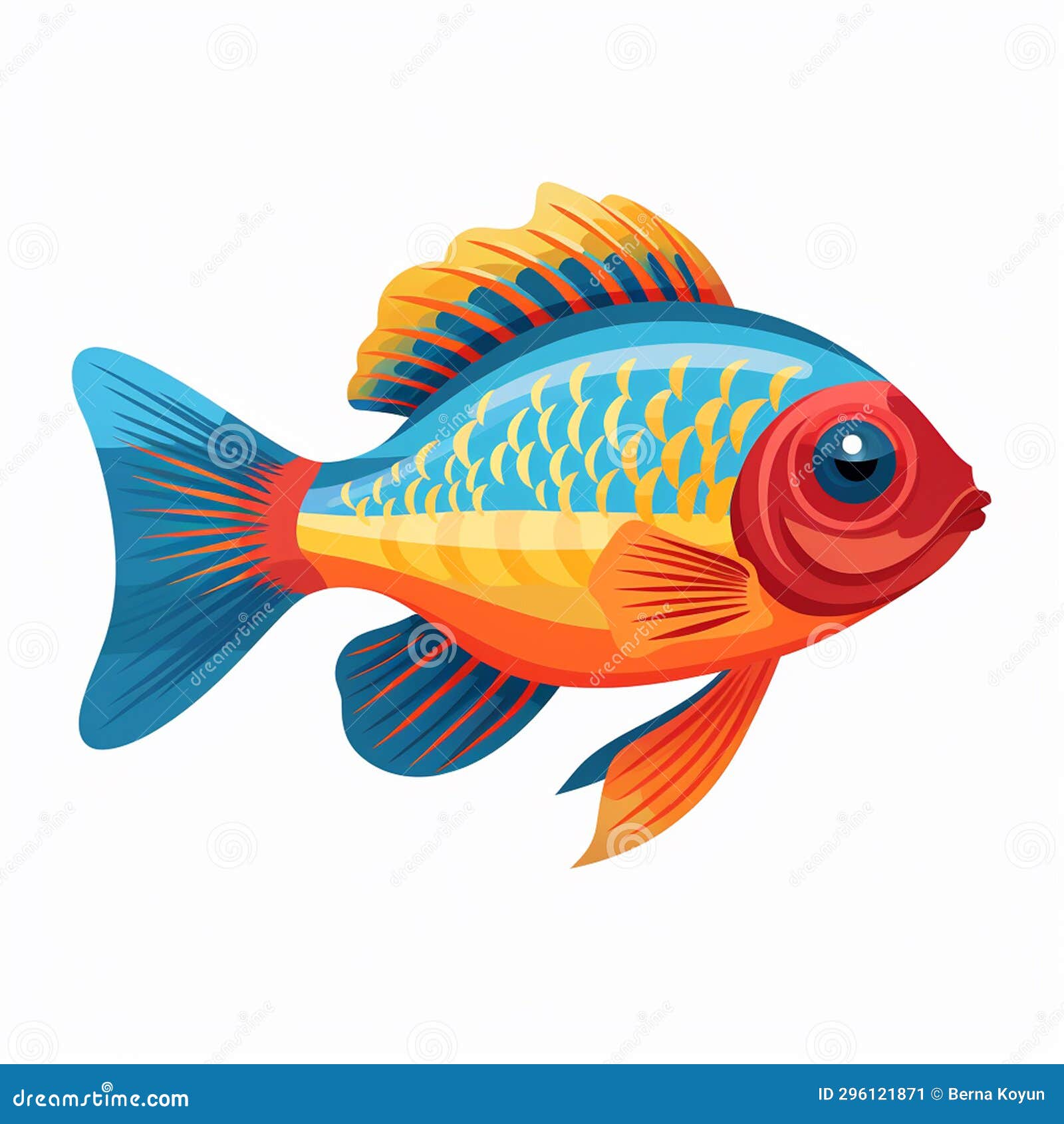 Tropical Fish Drawing Vibrant Marine Artistry Stock Illustration ...