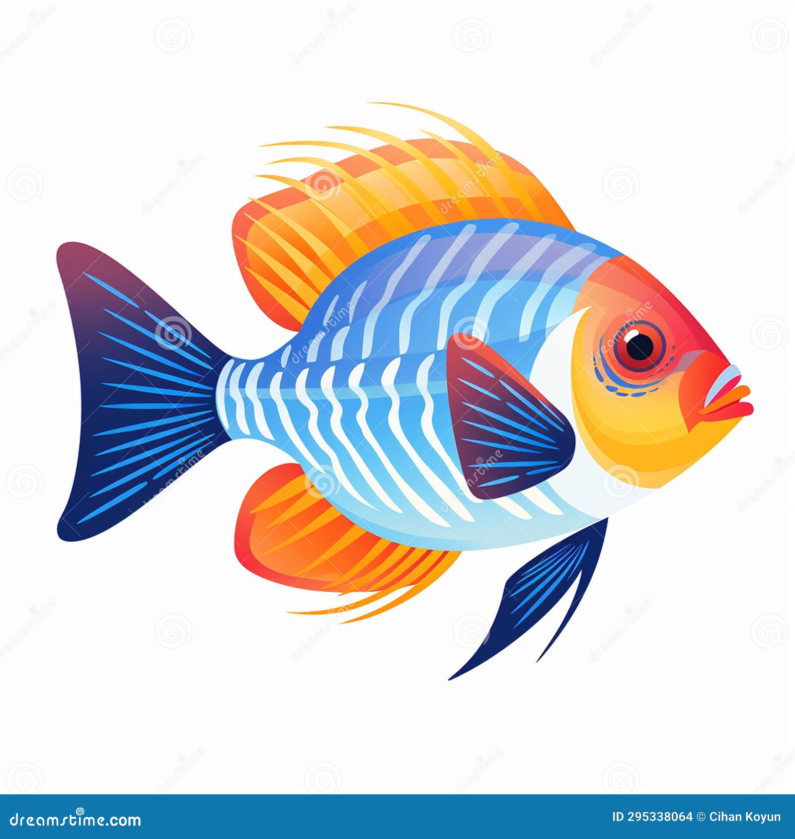 Tropical Fish Illustration Underwater Fantasy Stock Illustration ...