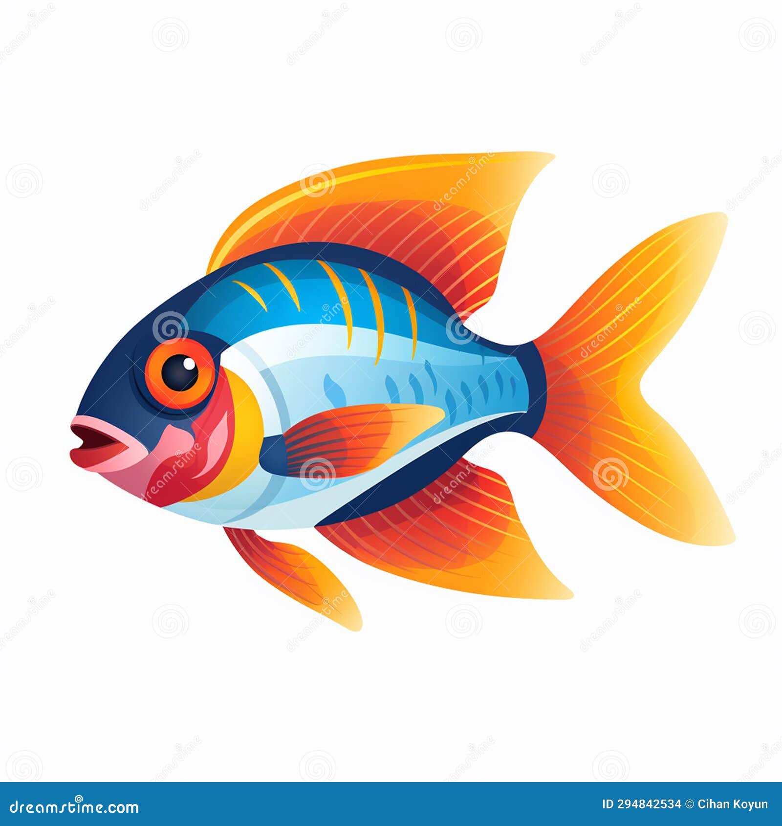 Tropical Fish Illustration Vibrant Underwater Scene Stock Illustration ...