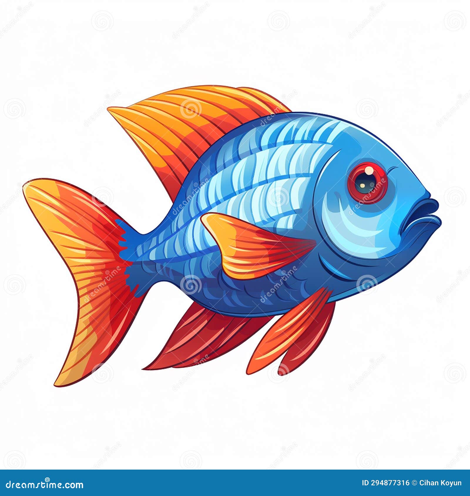 Tropical Fish Scene Vibrant Underwater Magic Stock Illustration ...