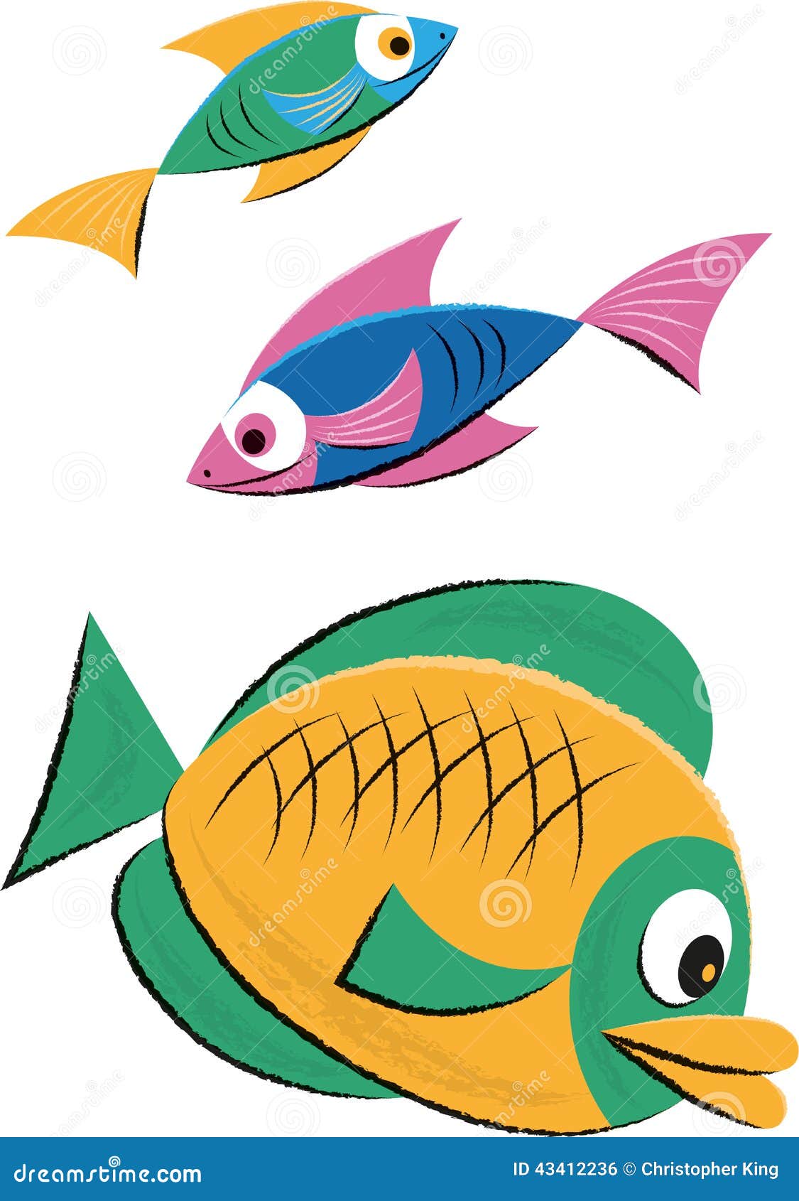 Tropical Fish stock vector. Illustration of beach, summer - 43412236