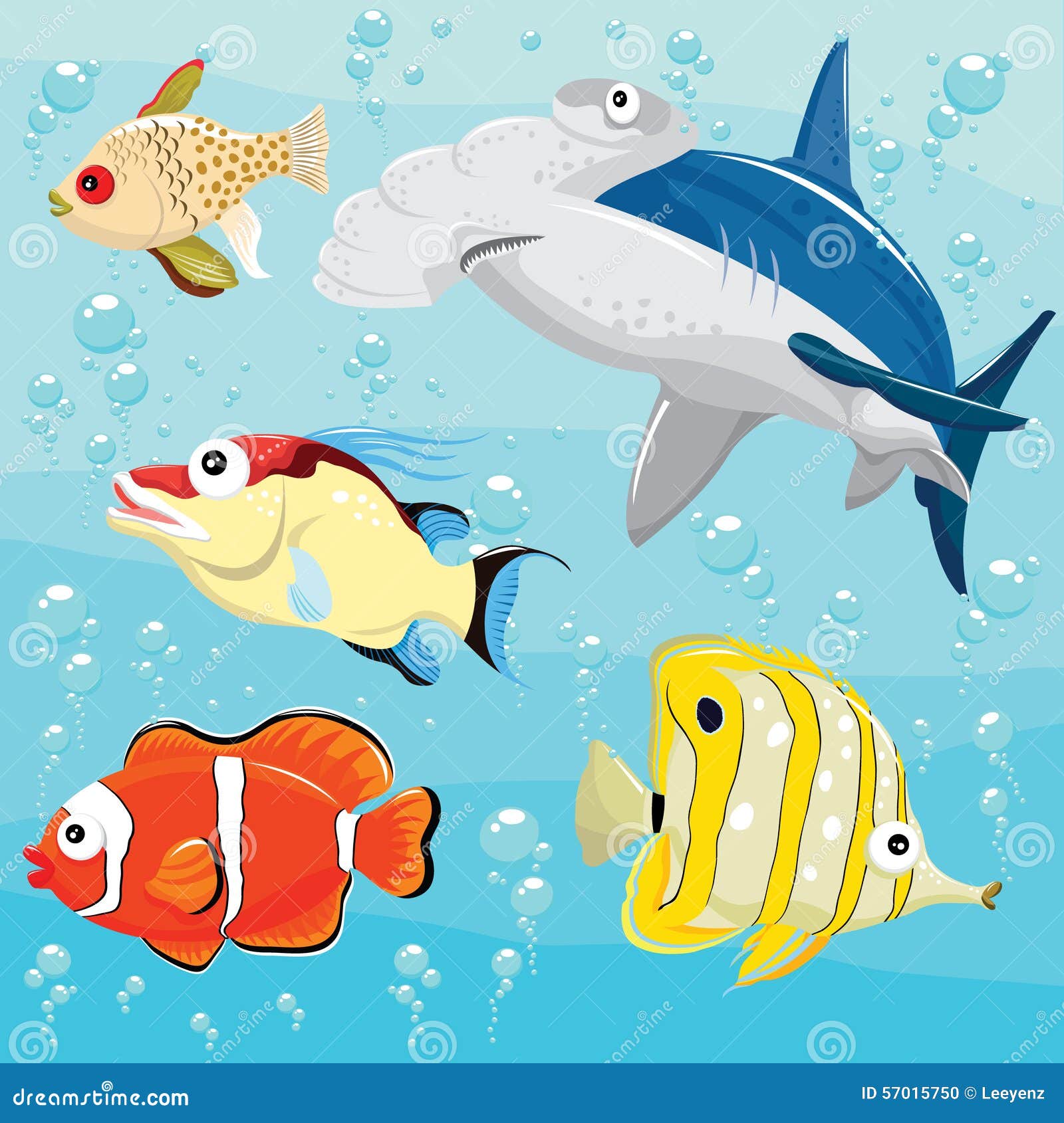 Tropical Fish stock vector. Illustration of bubble, painting - 57015750