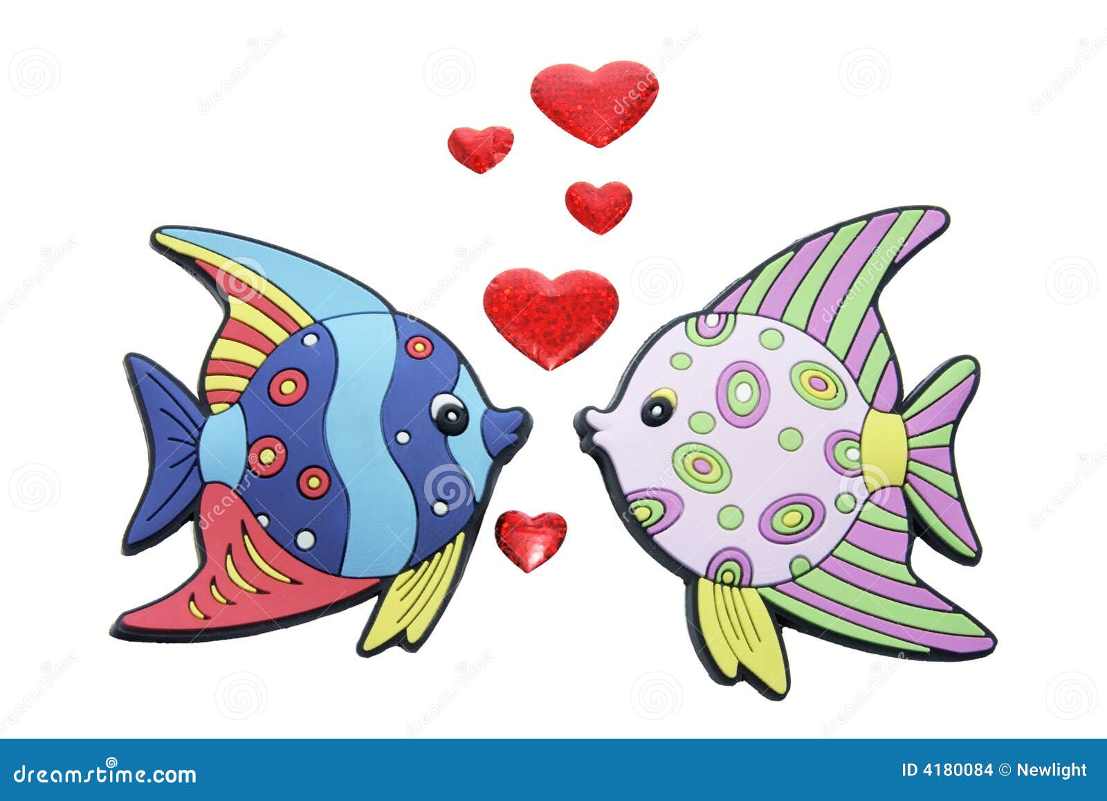 Tropical Fishes with Love Hearts Stock Photo - Image of life ...