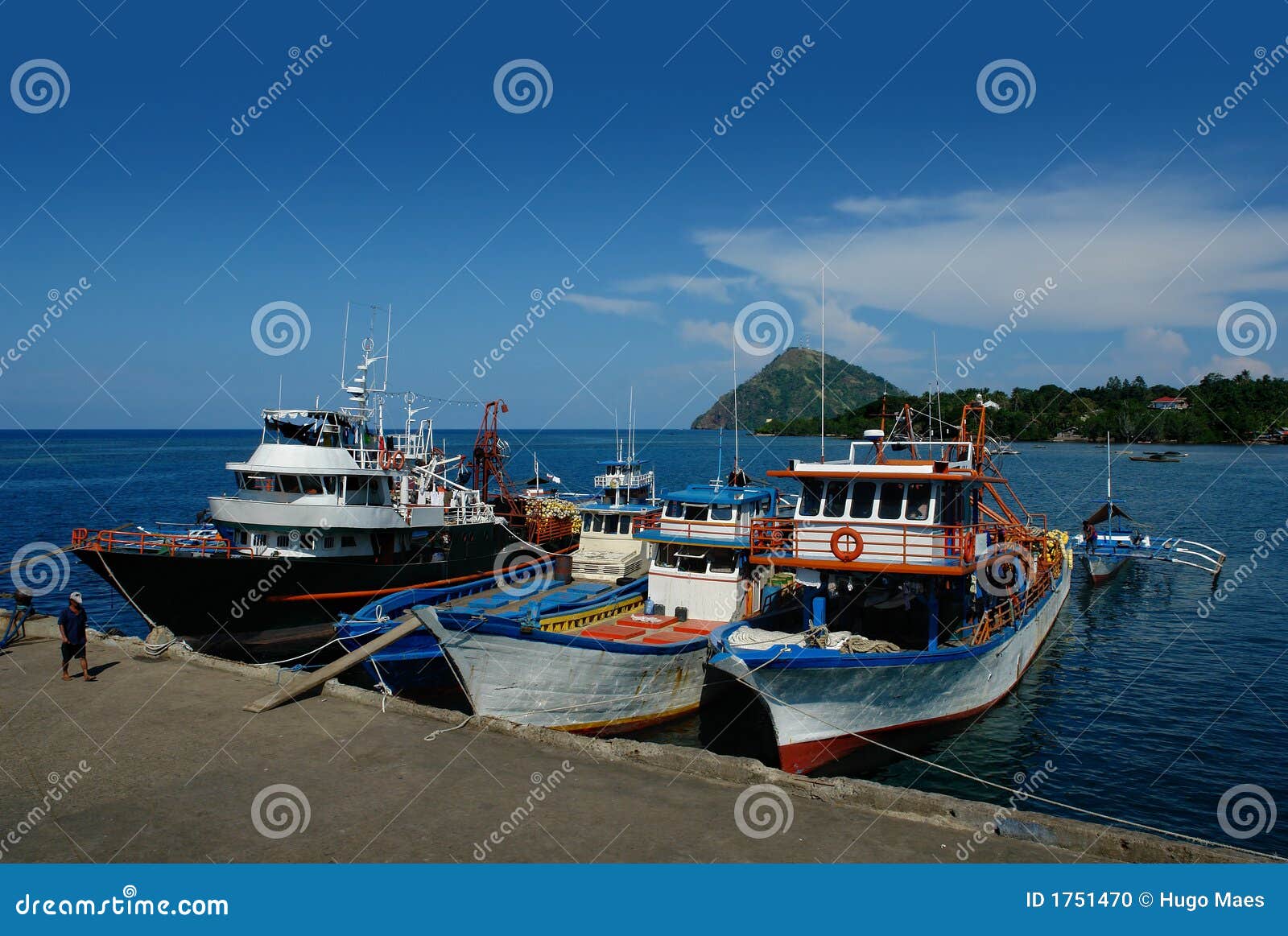 Tropical fishing port stock photo. Image of ocean, harbor - 1751470