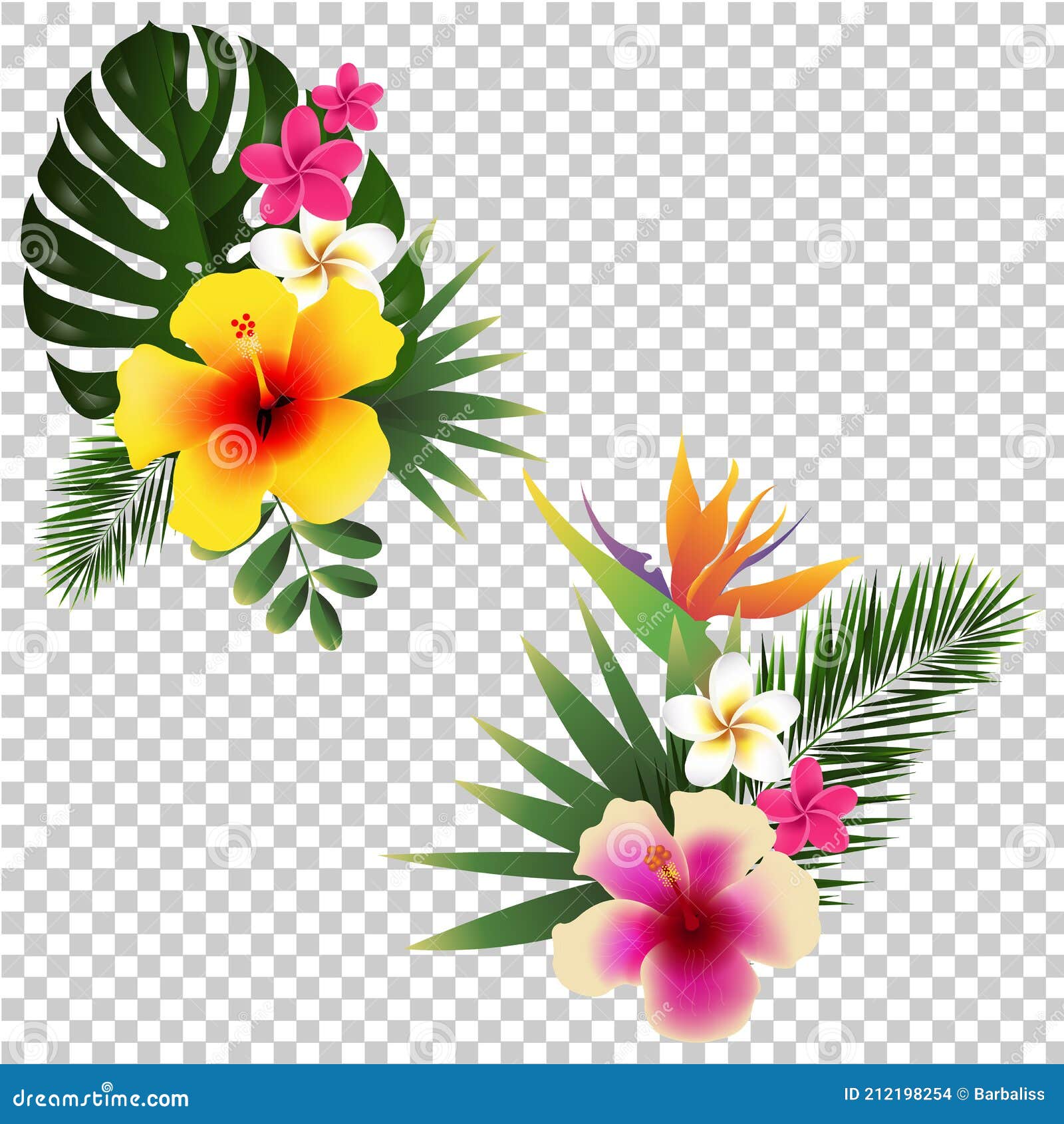 Hawaiian Flowers Clip Art No Background