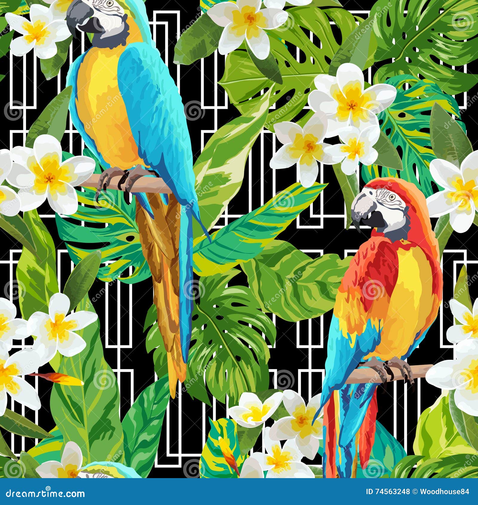 Geometric Birds Pattern Stock Illustrations – 3,260 Geometric Birds ...