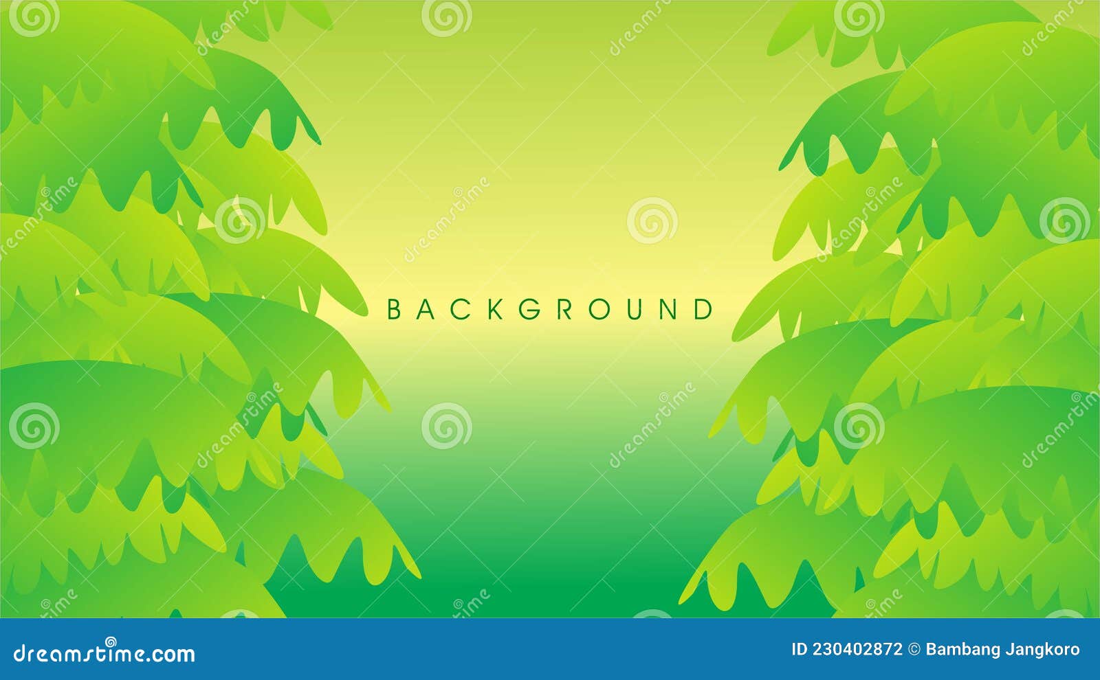 Plants and Nature on Right and Left, Background Stock Vector ...