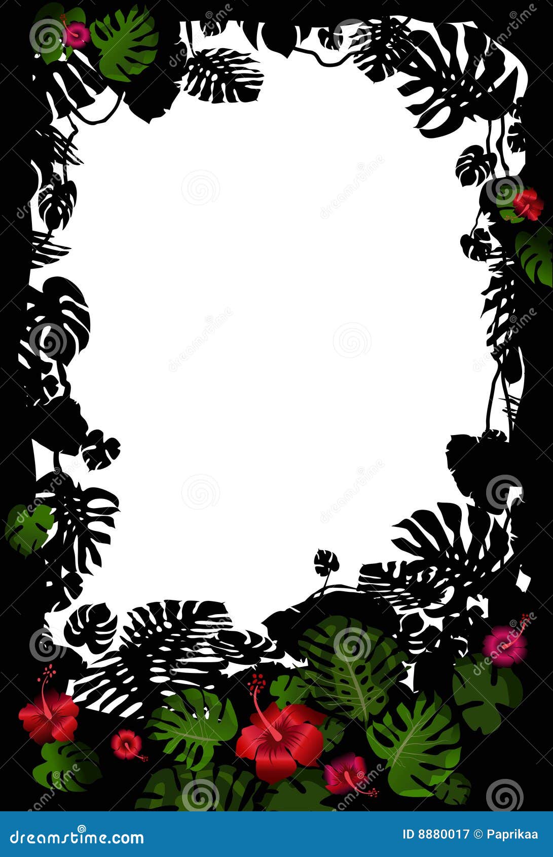 Tropical Frame Design Vector Illustration | CartoonDealer.com #65381834